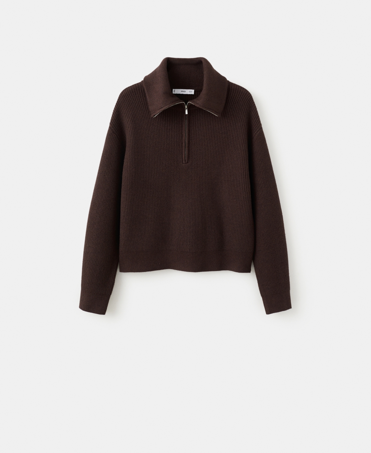 Click here for Mango Womens Contrasting Zipper Collar Sweater - C... prices