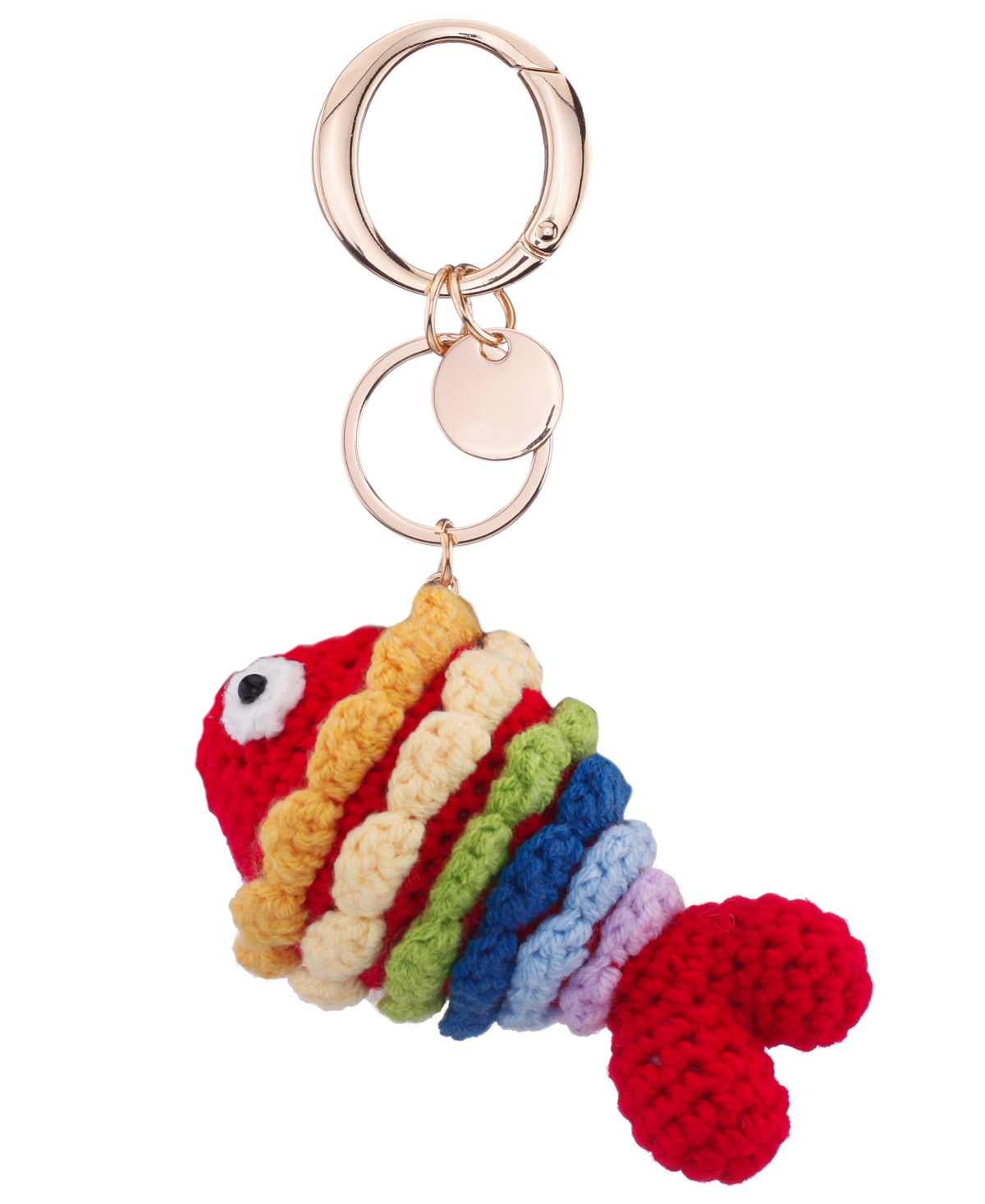 Click here for Nina Crochet rainbow fish bag charm - Rainbow prices