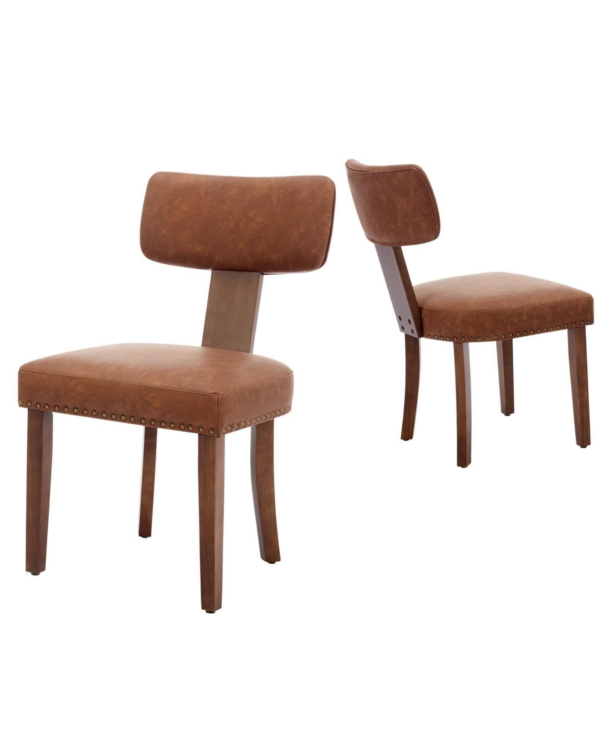 Click here for gaomon Set of 2 Leather Upholstered Dining Chairs... prices