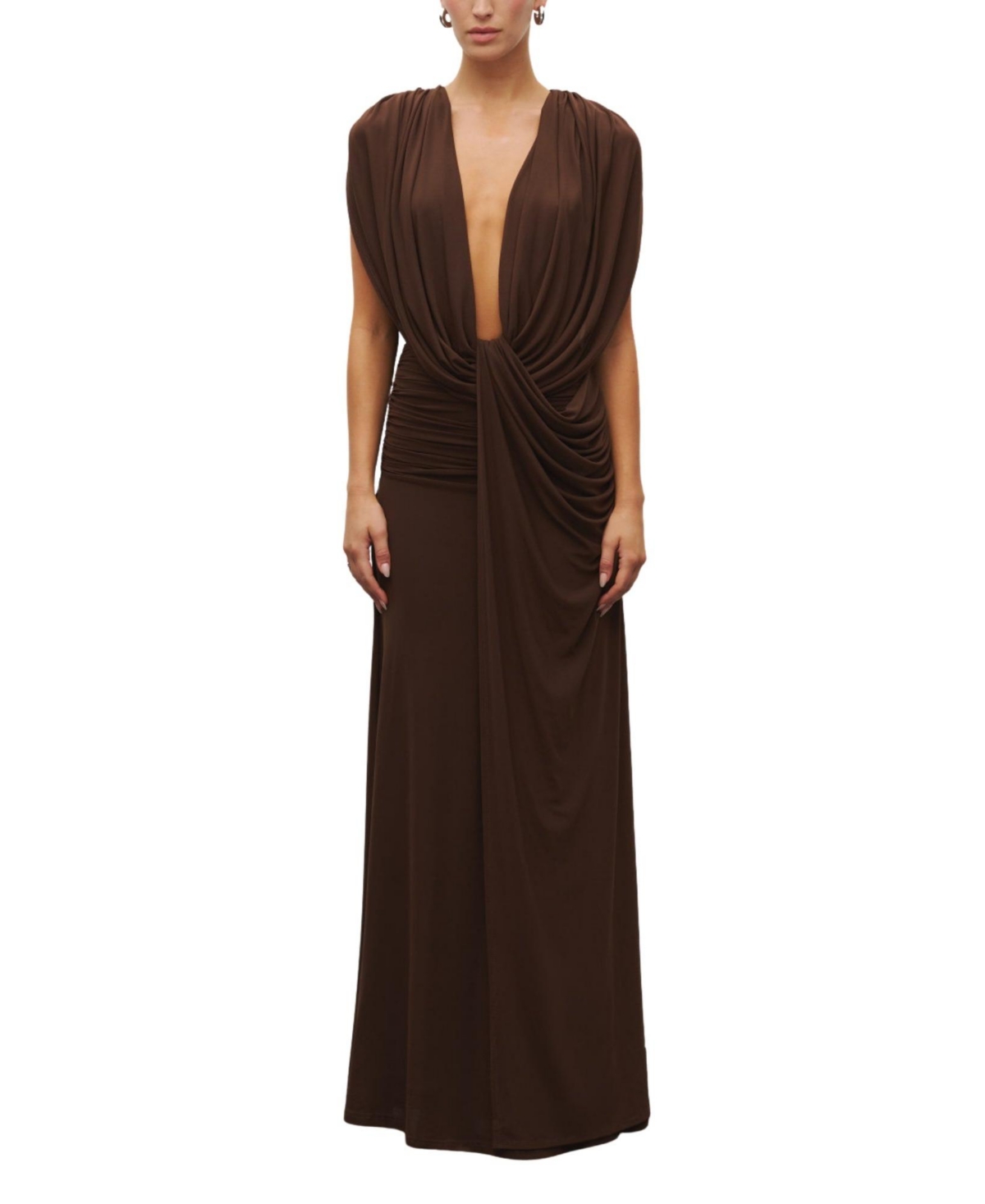 Click here for Heiress Beverly Hills Womens The Plunge Drape Gown... prices