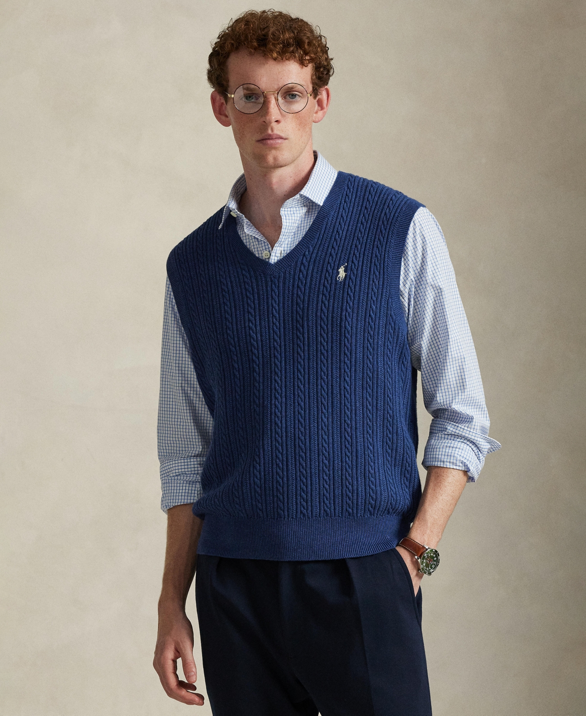Click here for Polo Ralph Lauren Mens Cable-Knit Sweater Vest - R... prices