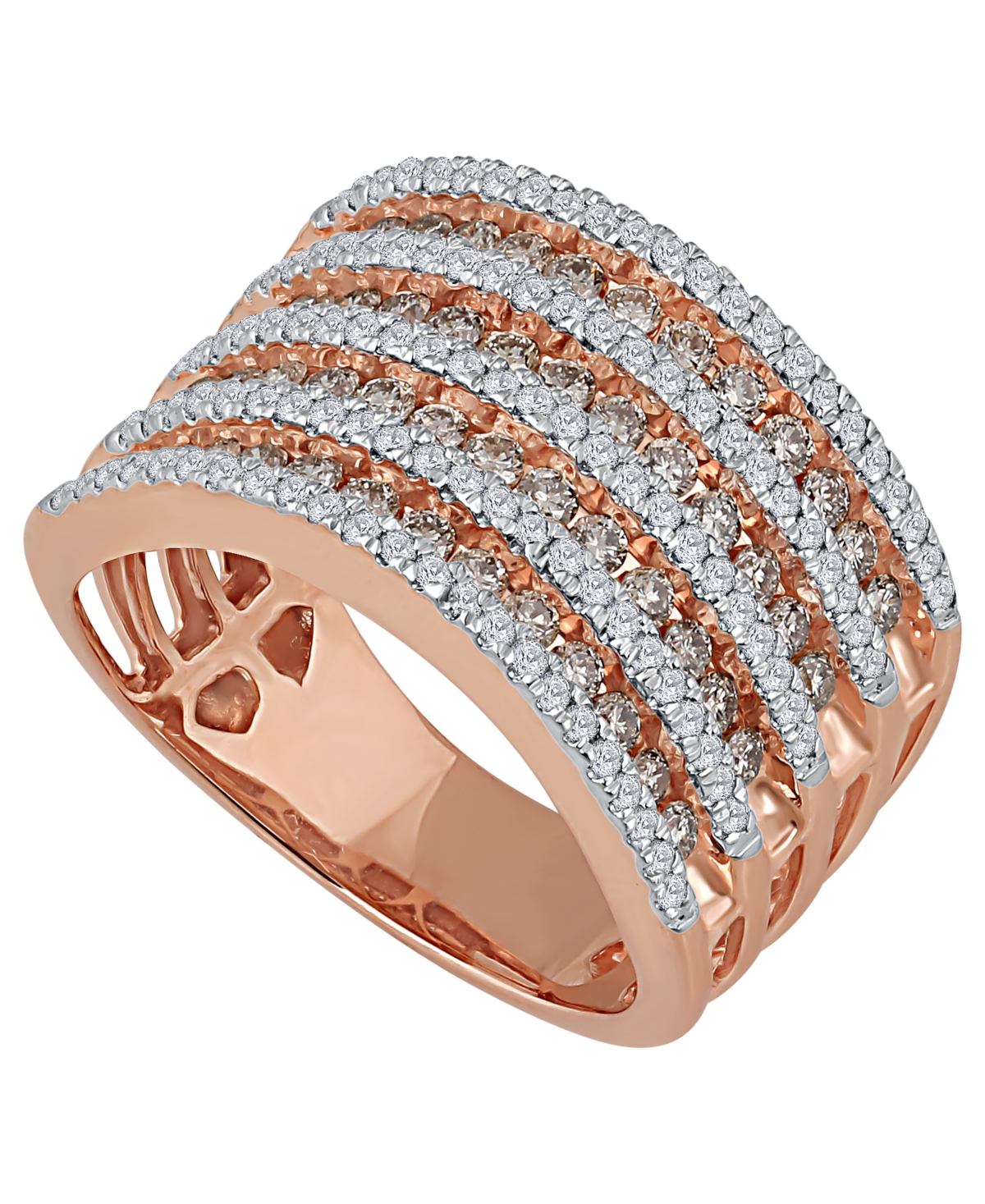 Click here for Diamond Multi-Row Band Ring (1-1/2 ct. t.w.) in 14... prices