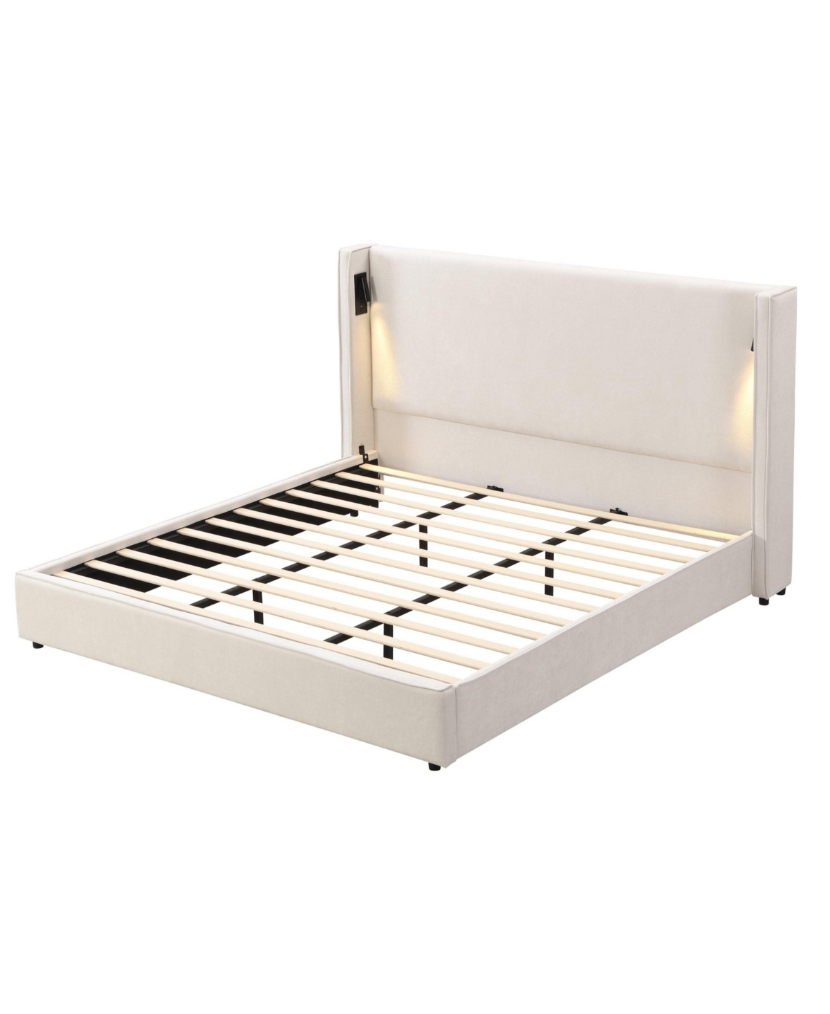 Click here for Boyel Living King Size Upholstered Bed Frame with... prices