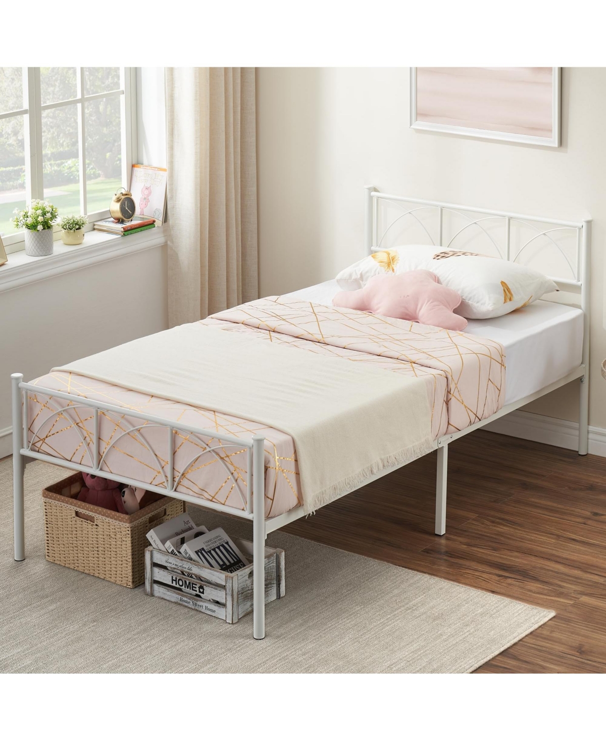 Click here for gaomon Twin Metal Bed Frame with Headboard and Foo... prices