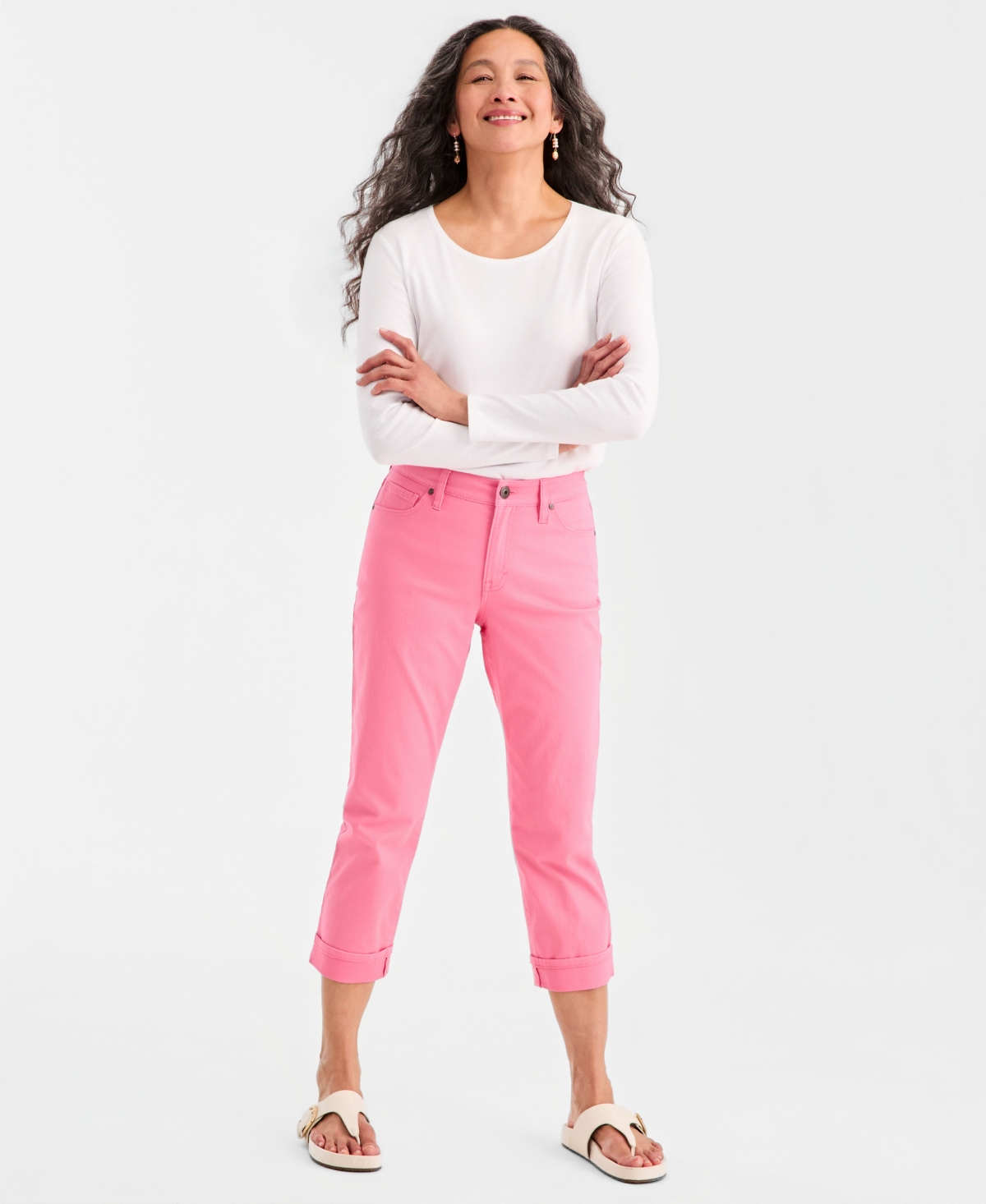 Click here for Style & Co Womens Mid-Rise Curvy Capri Jeans  Excl... prices