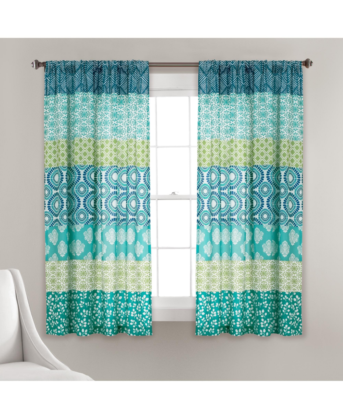 Click here for Lush Decor Bohemian Stripe Window Curtain Panels... prices