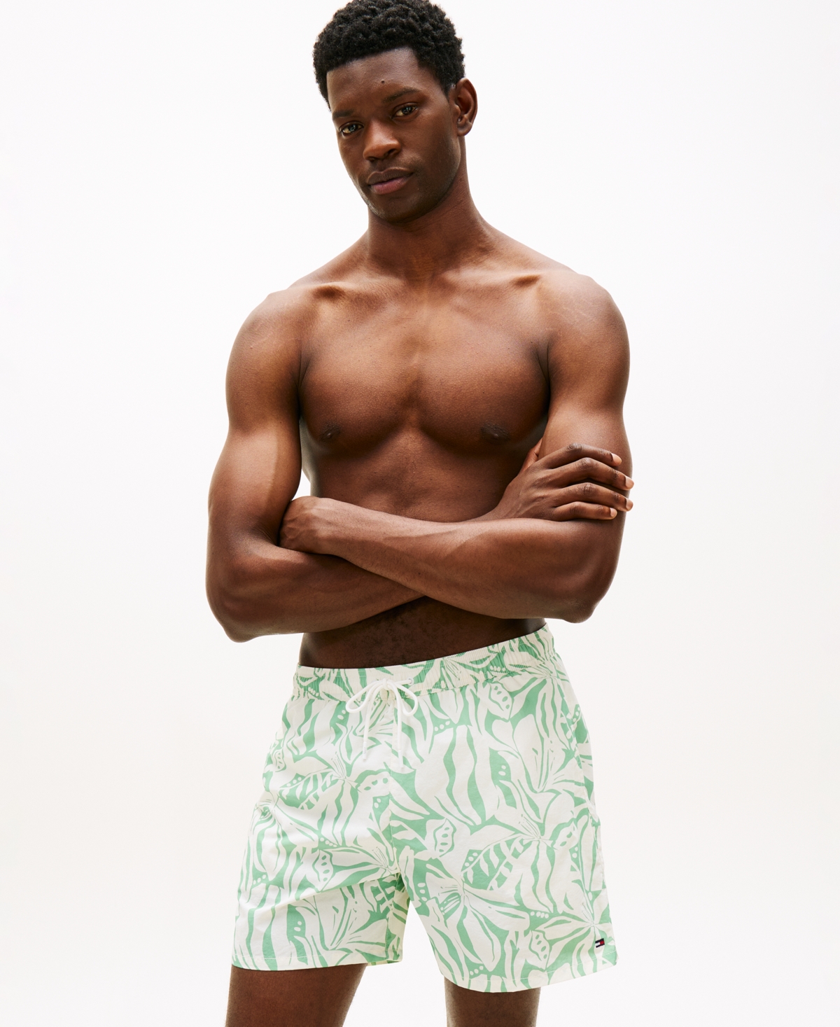 Click here for Tommy Hilfiger Mens Print Drawstring 5 Swim Trunks... prices