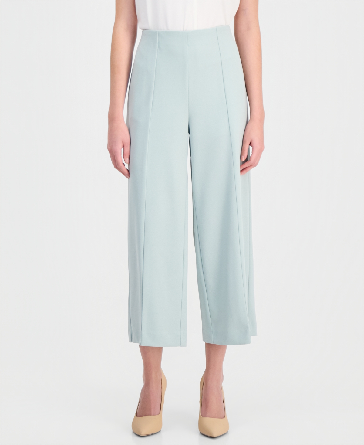 Click here for Anne Klein Essentials Petite Seamed Cropped Pull-O... prices