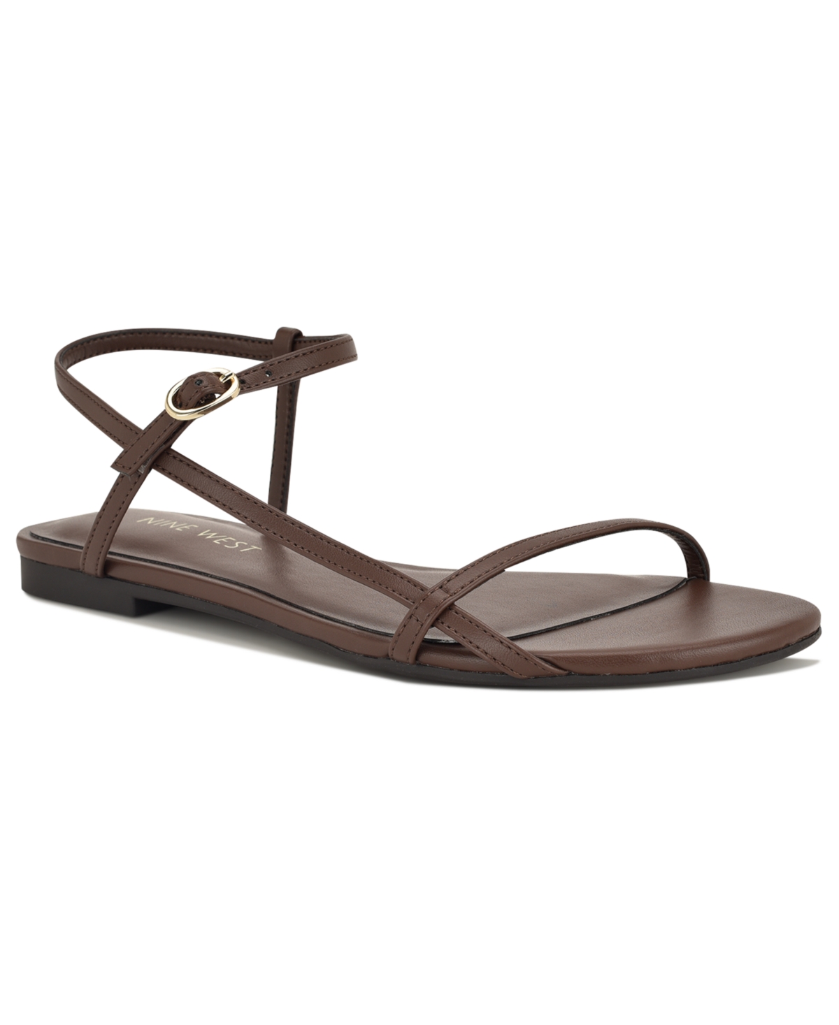 Click here for Nine West Womens Masow Almond Toe Strappy Flat San... prices