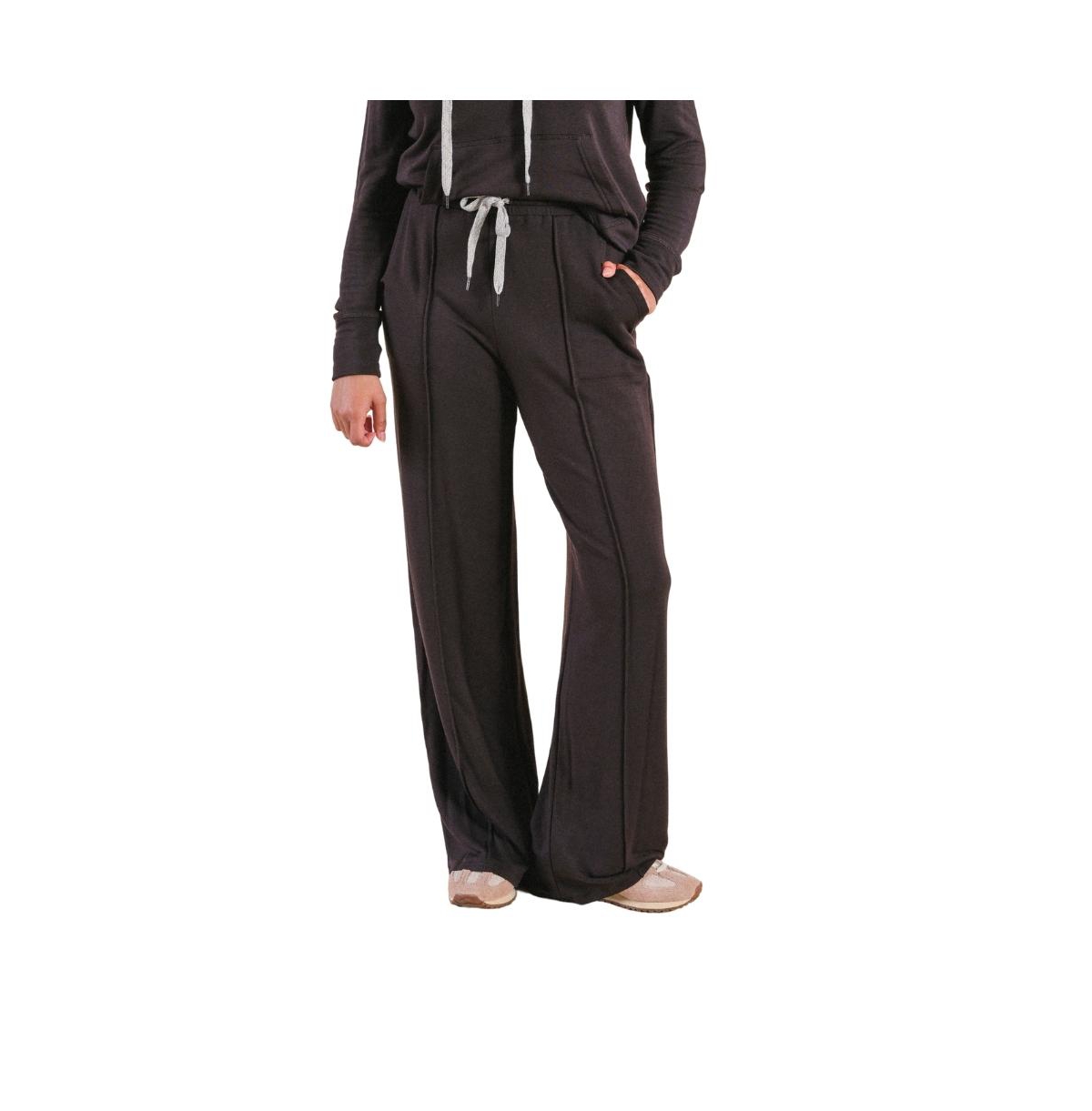 Click here for Poplinen Womens Betty Modal Wide Leg Pant - Dark c... prices