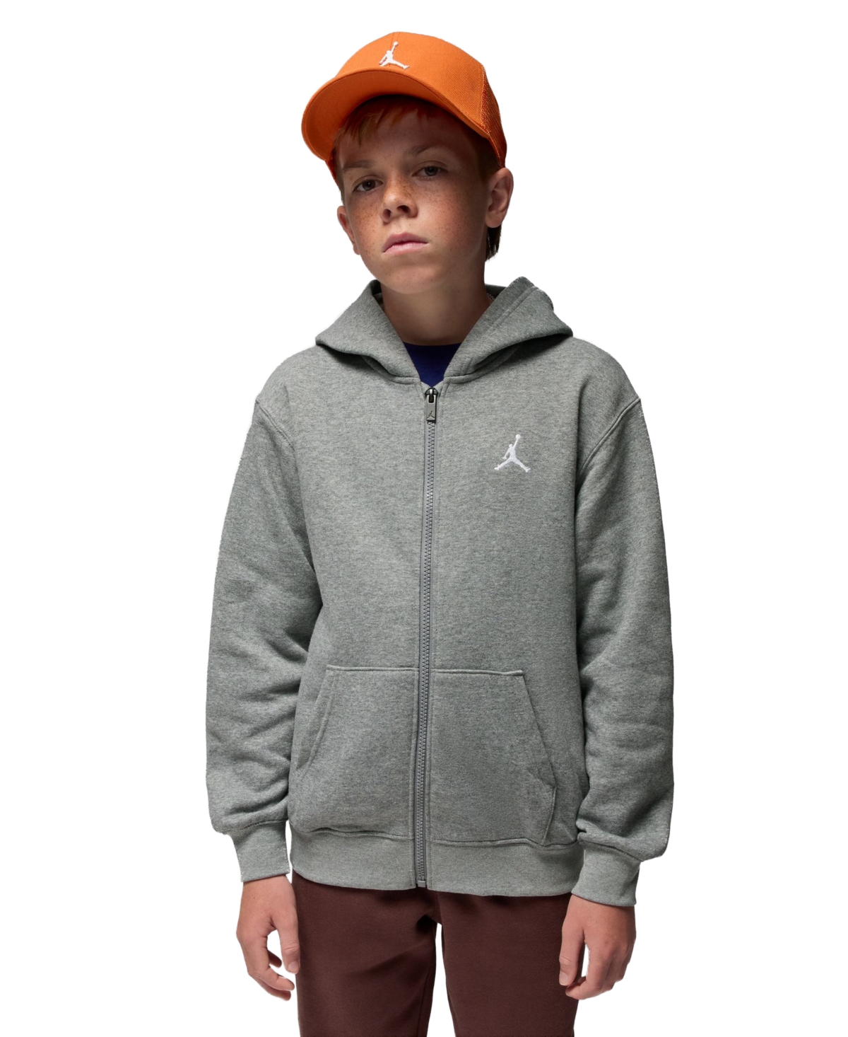 Click here for Jordan Big Boys Mj Brooklyn Full-Zip Hoodie - Carb... prices
