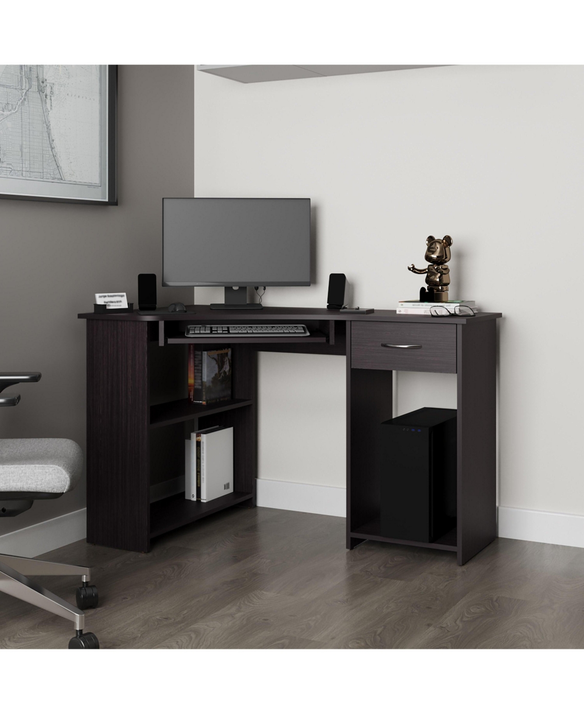 Click here for Fm Furniture Ekko Corner Computer Desk  L-Shaped H... prices