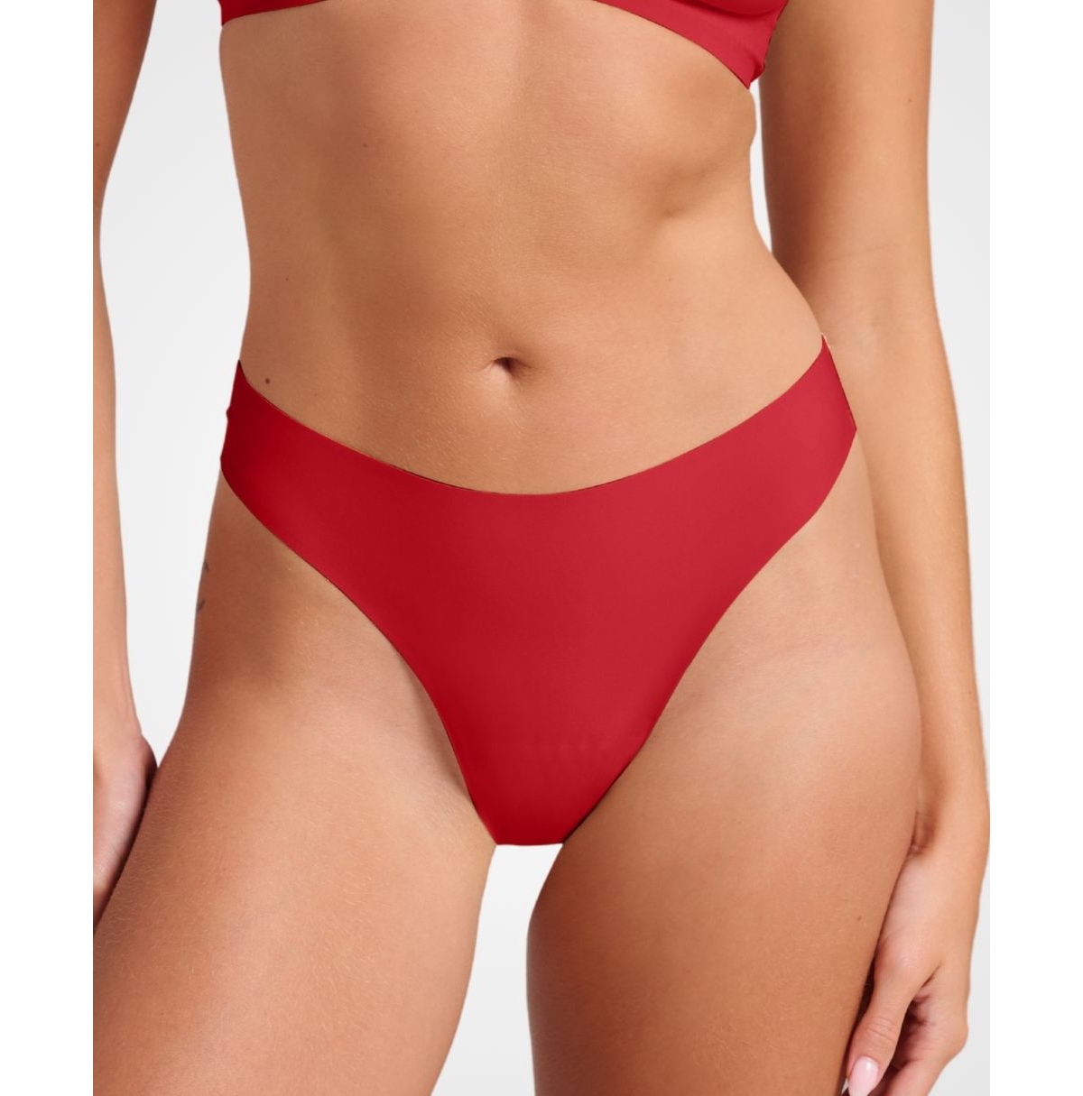 Click here for Siella Womens No-Show Thong - Red prices
