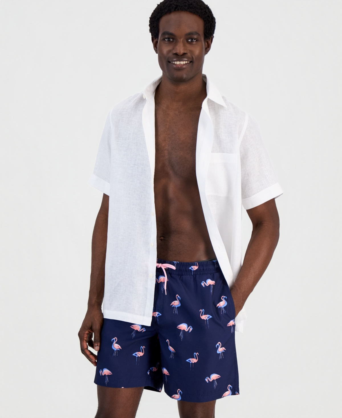 Click here for Club Room Mens Quick-Dry Performance Flamingo-Prin... prices