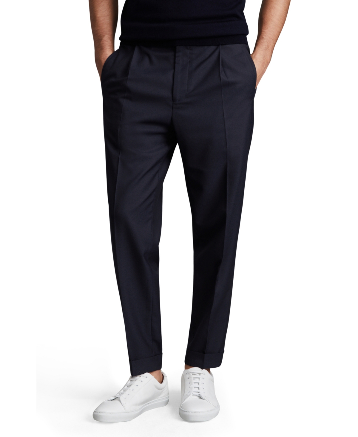 Click here for Reiss Mens Relaxed Drawstring Trousers with Turn-U... prices