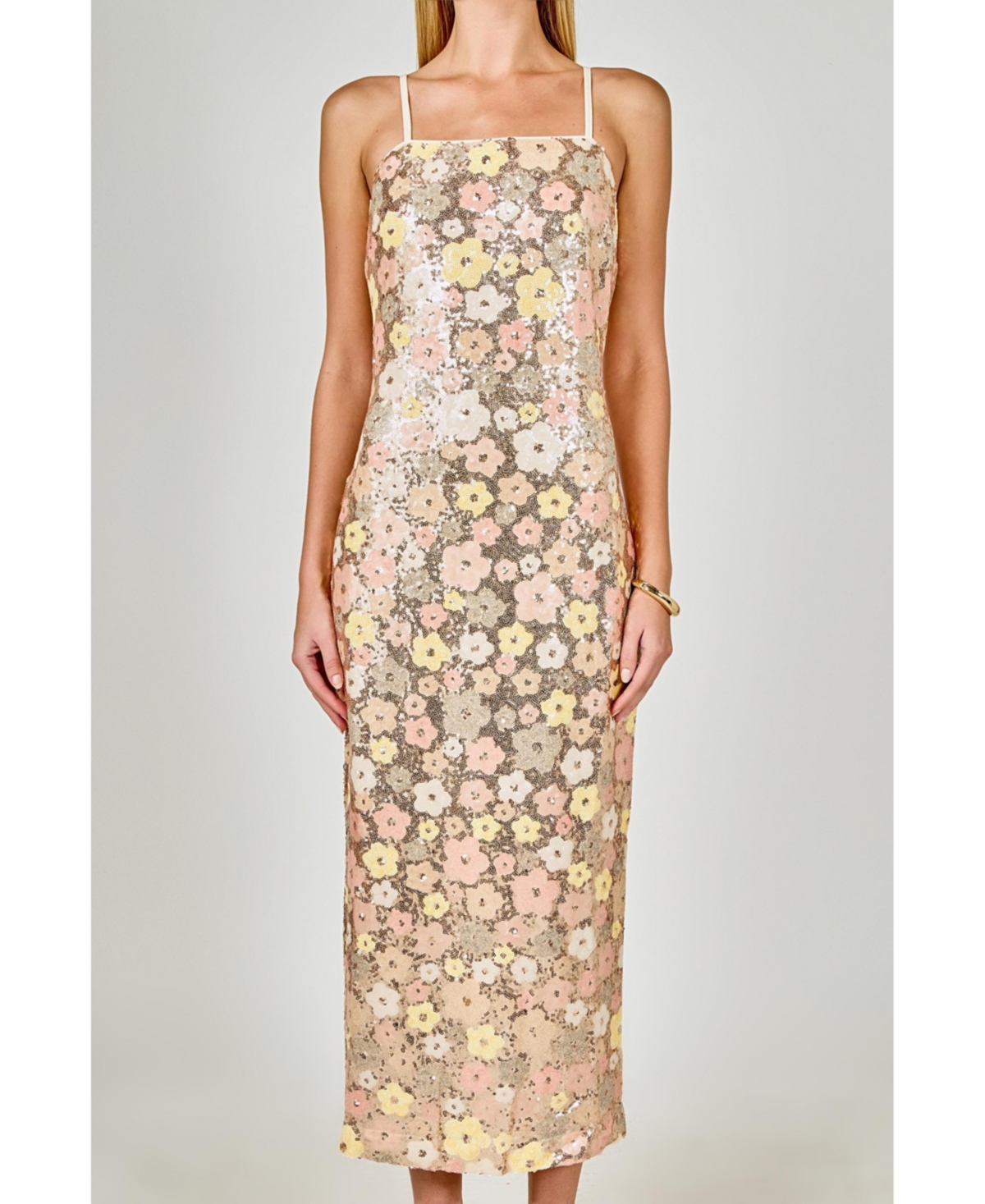 Click here for endless rose Womens Sequin Midi Dress - Rose gold prices