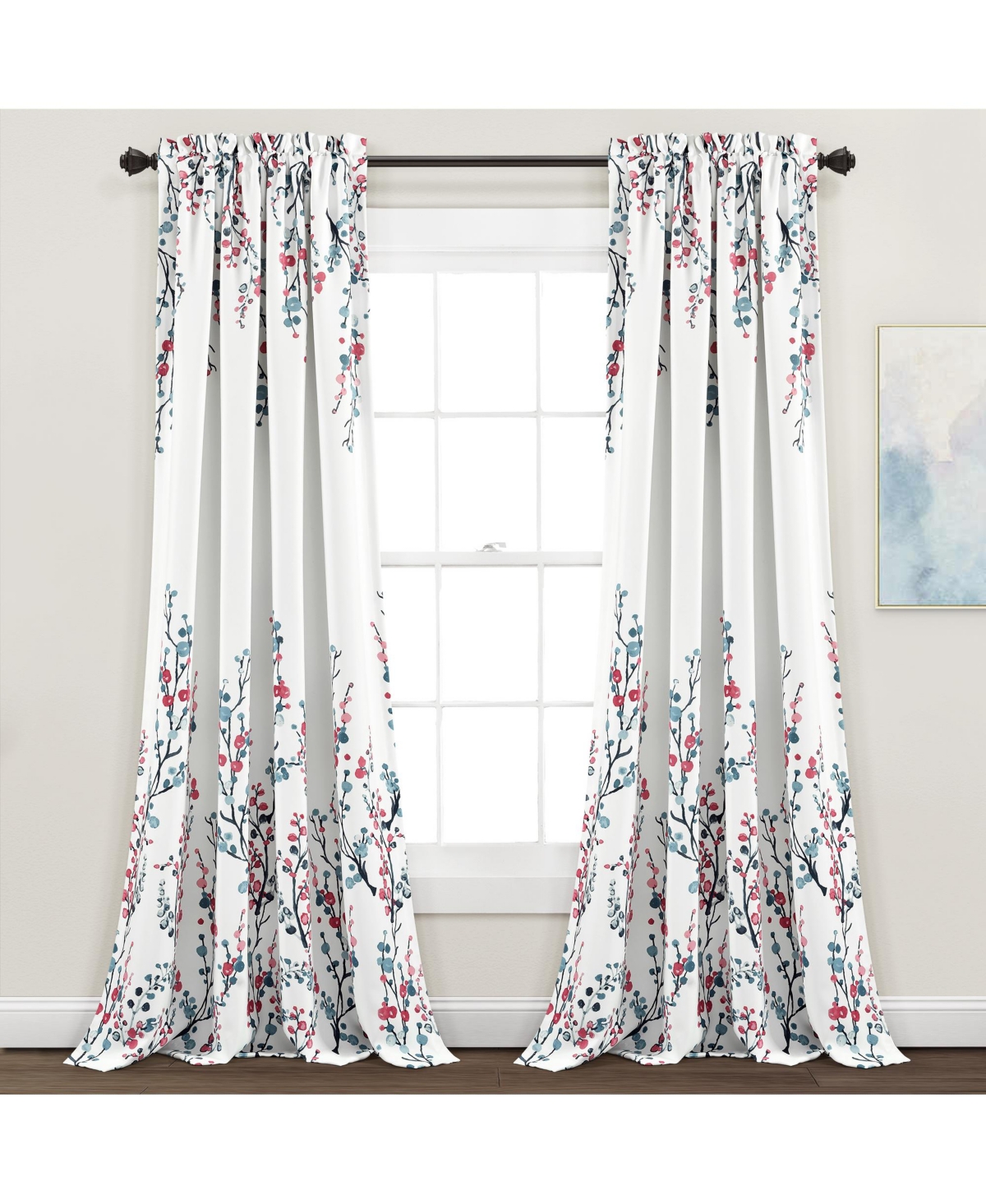 Click here for Lush Decor Mirabelle Watercolor Floral Window Curt... prices