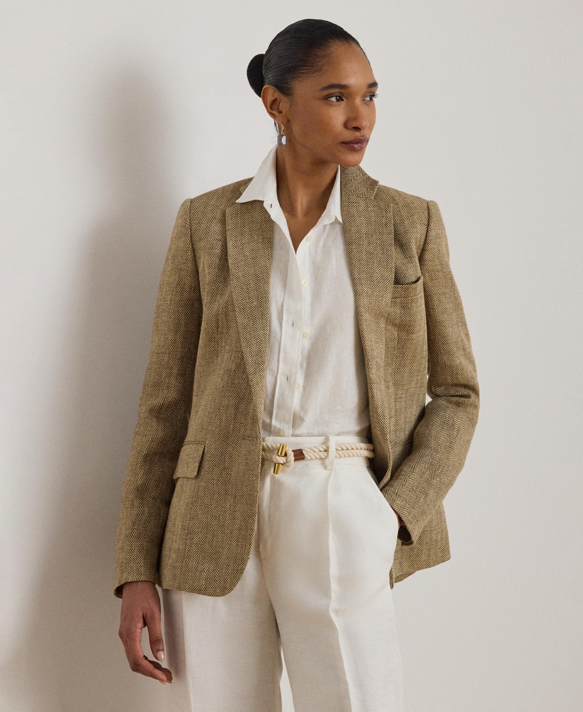 Click here for Lauren Ralph Lauren Womens Herringbone Long-Sleeve... prices