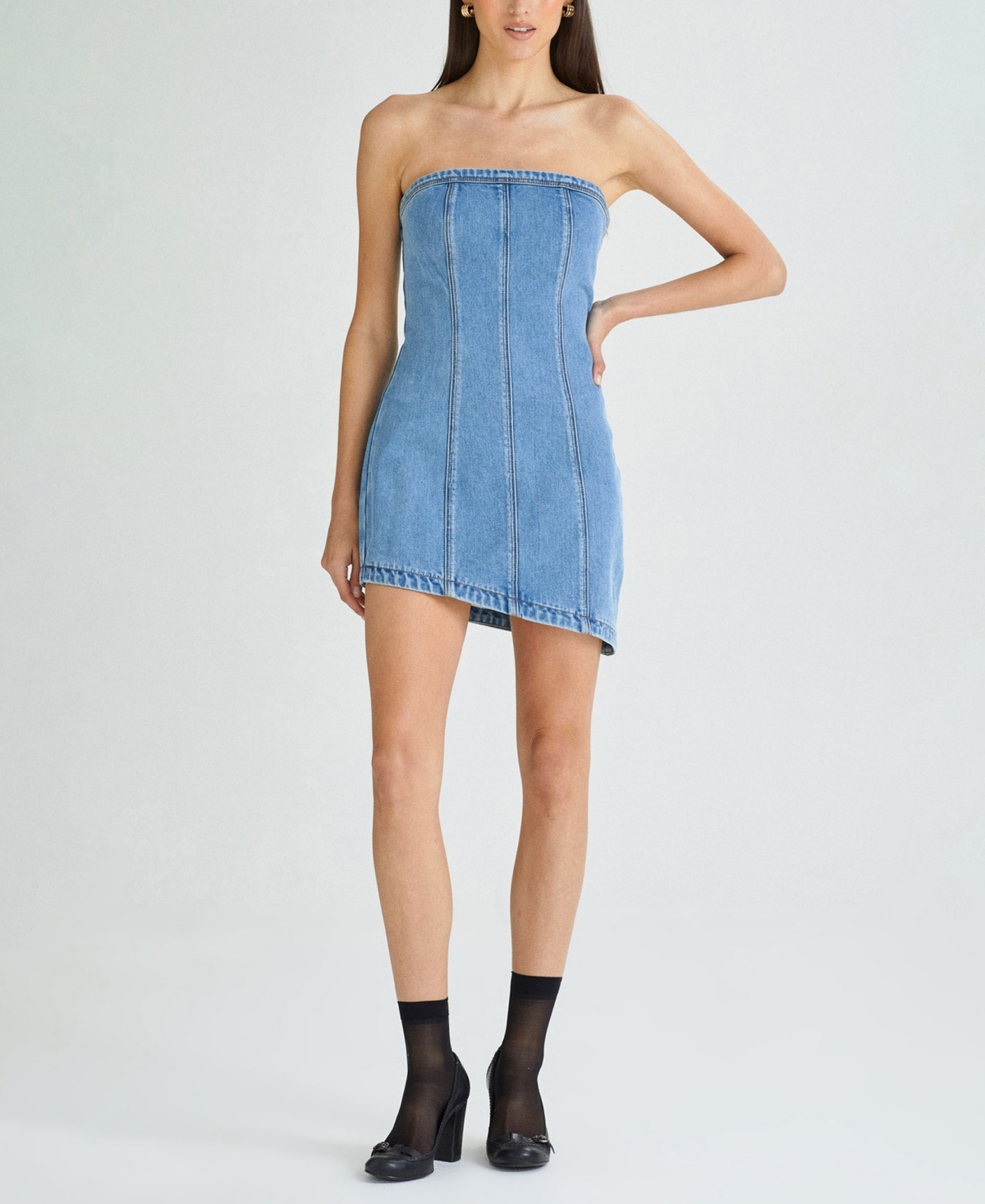 Click here for Abrand Womens Bustier Strapless Mini Dress - Georg... prices