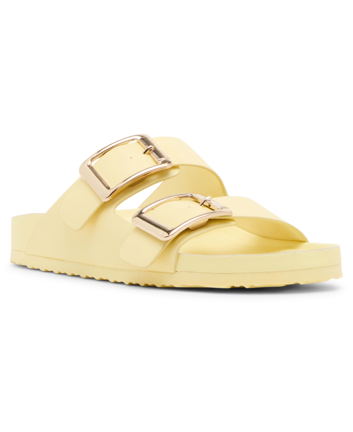 Click here for Madden Girl Bodie Buckle Footbed Slide Sandals - L... prices