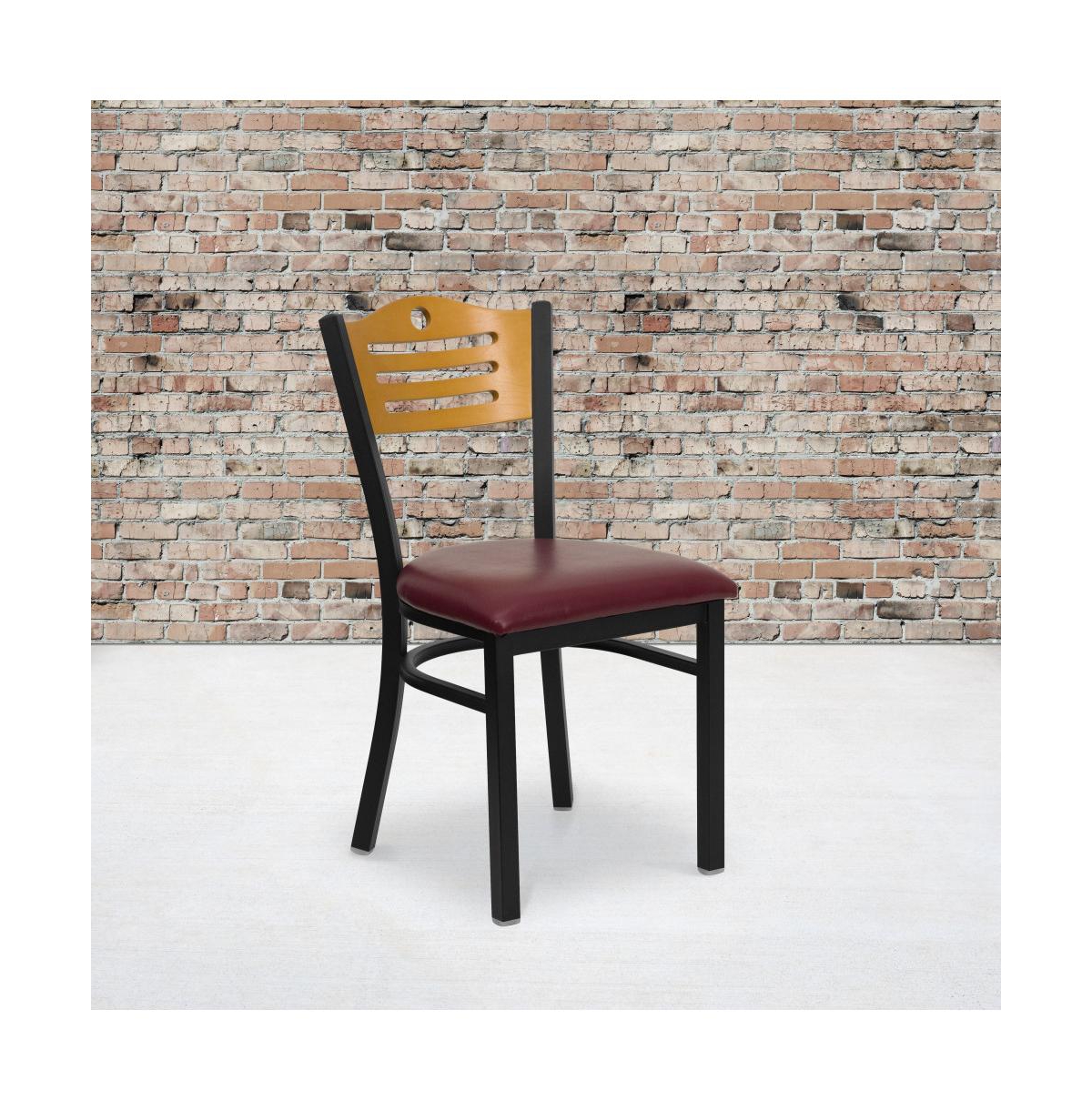Click here for Emma+Oliver Slat Back Metal Restaurant Dining Chai... prices