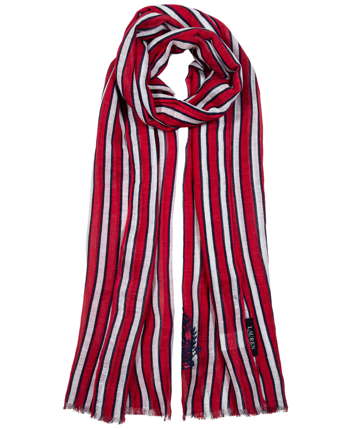 Click here for Lauren Ralph Lauren Spring Stripe Wrap Scarf - Cru... prices