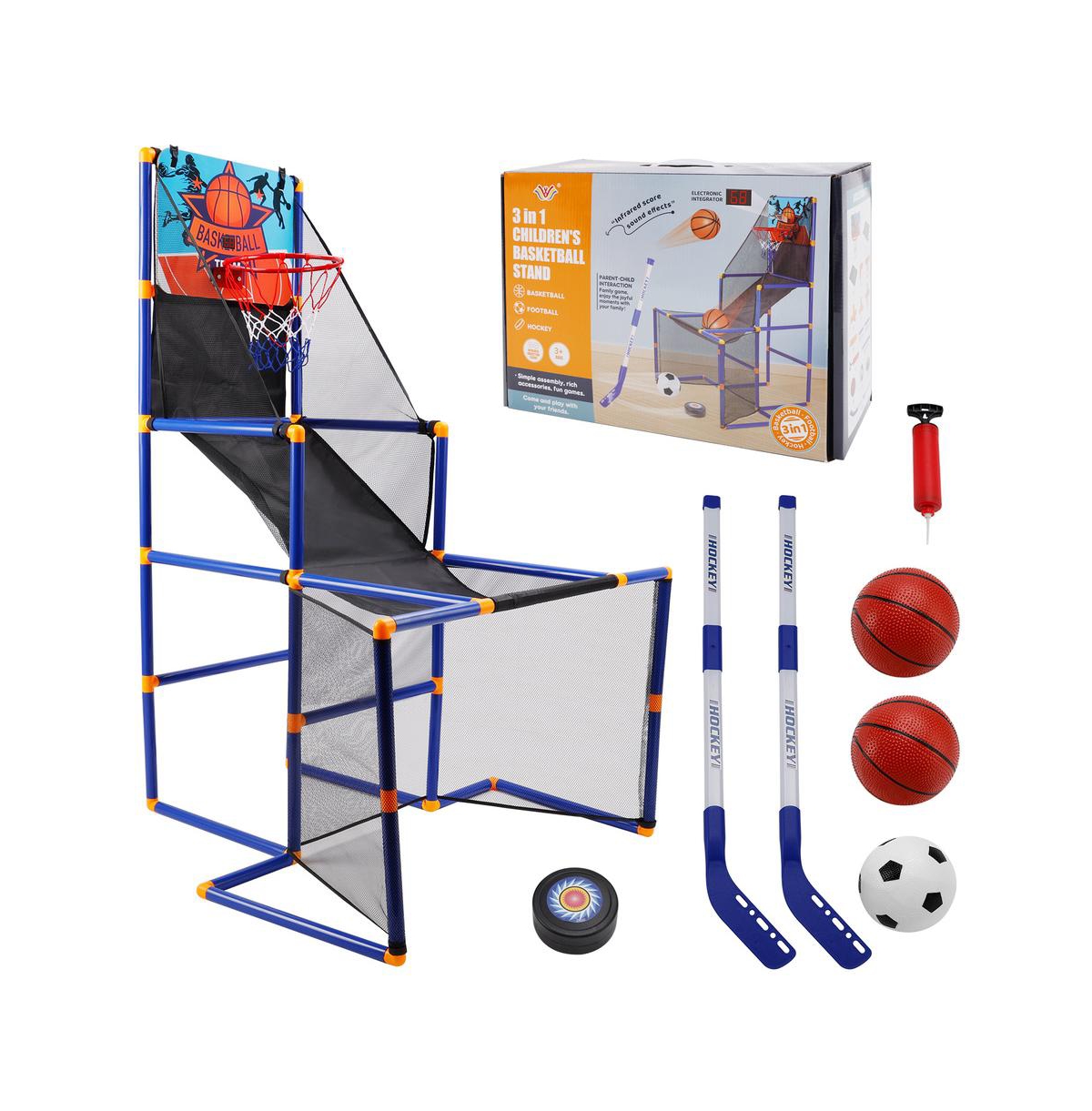 Click here for Bruce & Shark Kids 3-in-1 Sports Set - Basketball... prices