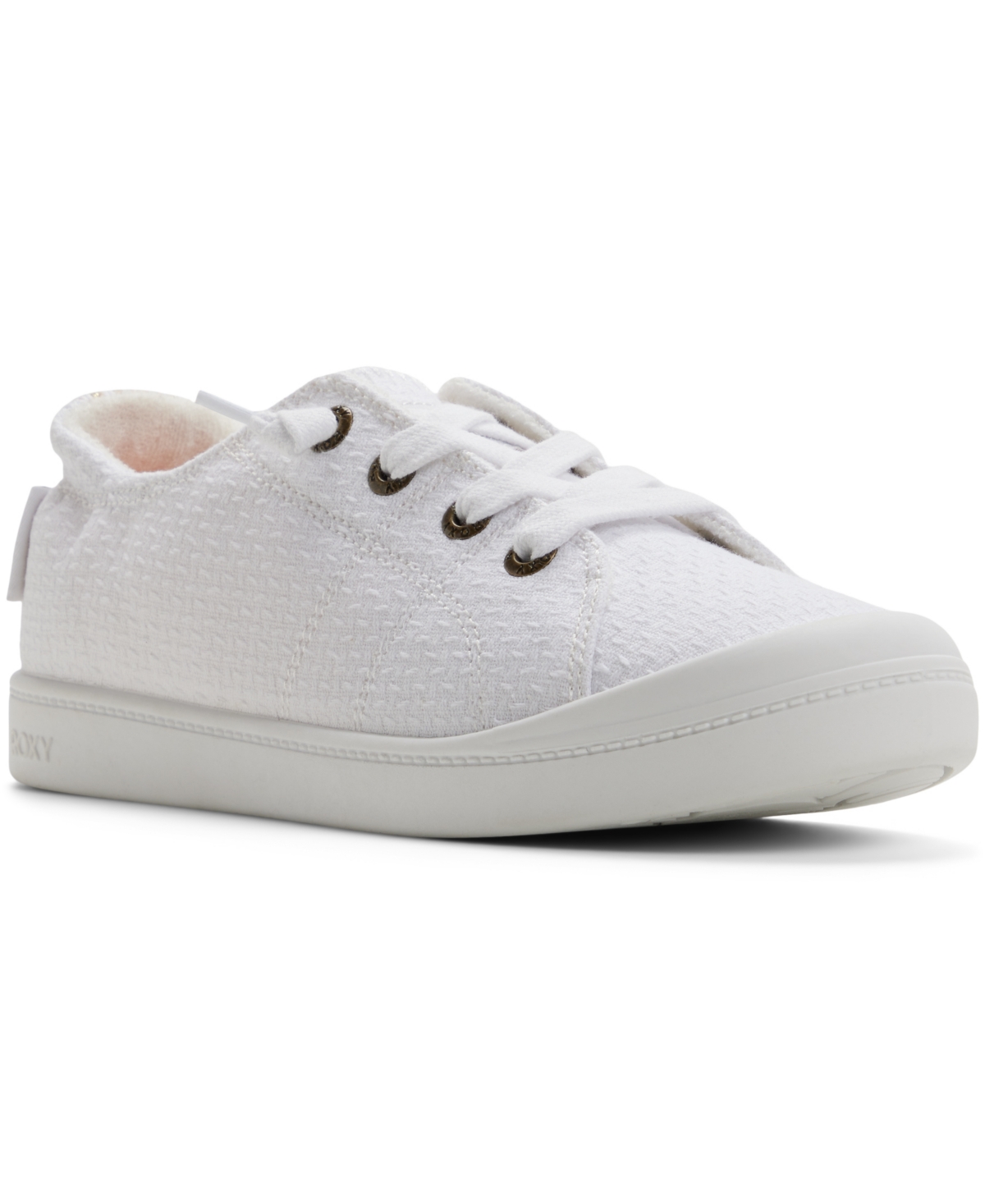 Click here for Roxy Womens Bayshore Plus Lace-Up Sneakers - White prices