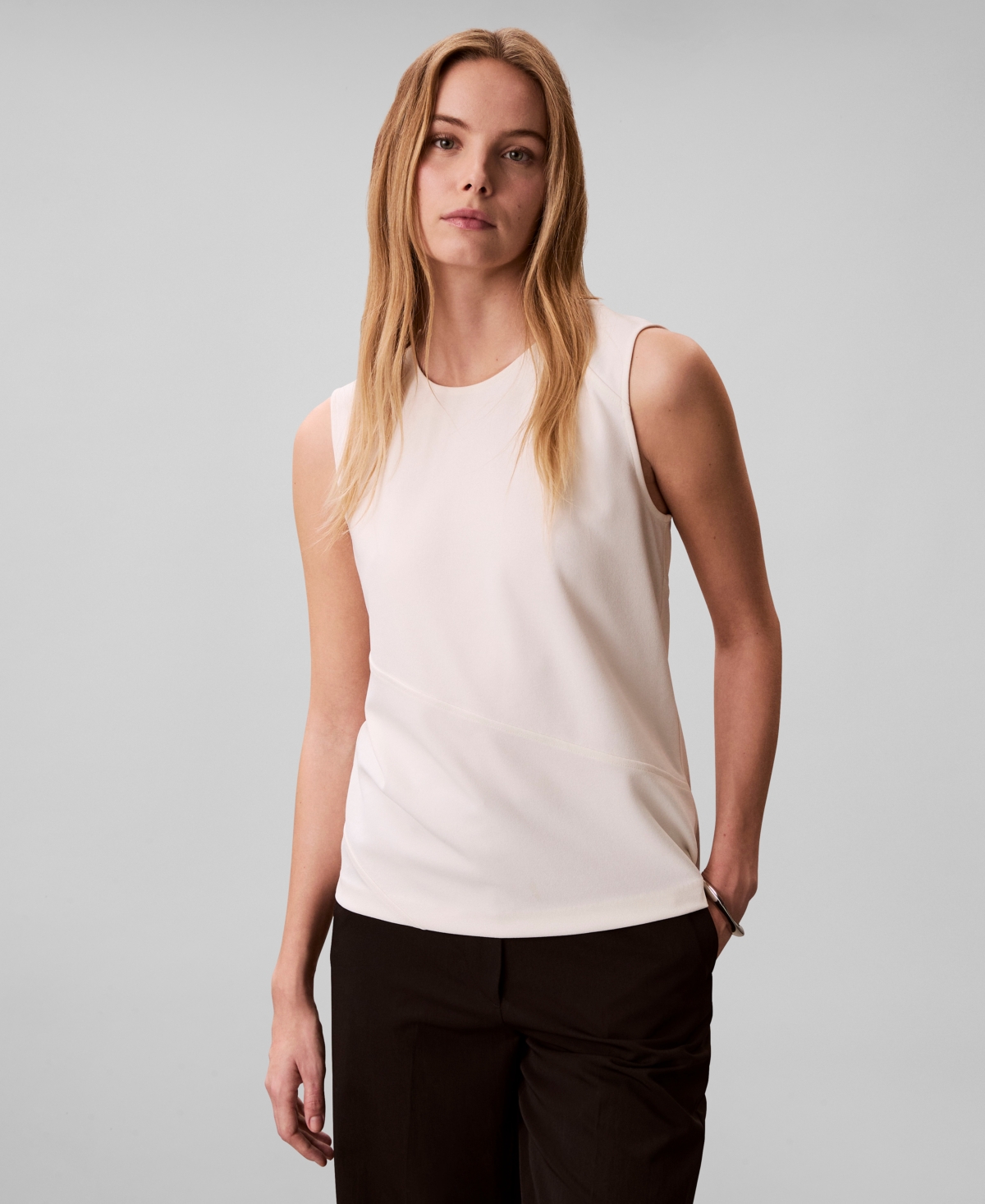 Click here for Calvin Klein Womens Sleeveless Top - Tofu prices