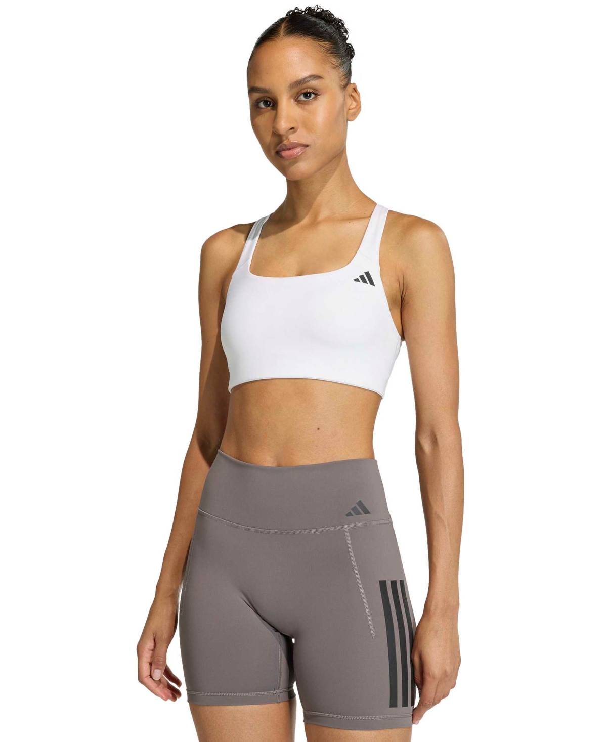 Click here for adidas Womens Workout Square Neck Support Bra - Wh... prices