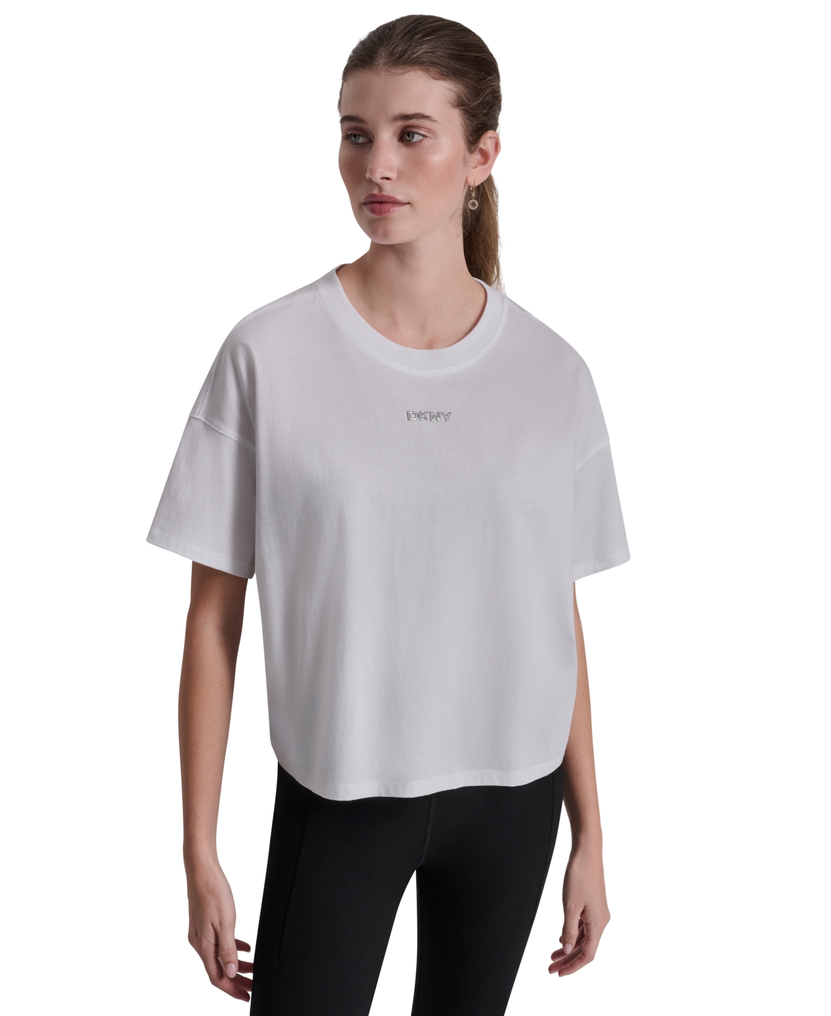 Click here for Dkny Sport Womens Metallic Bubble Logo Drop Should... prices