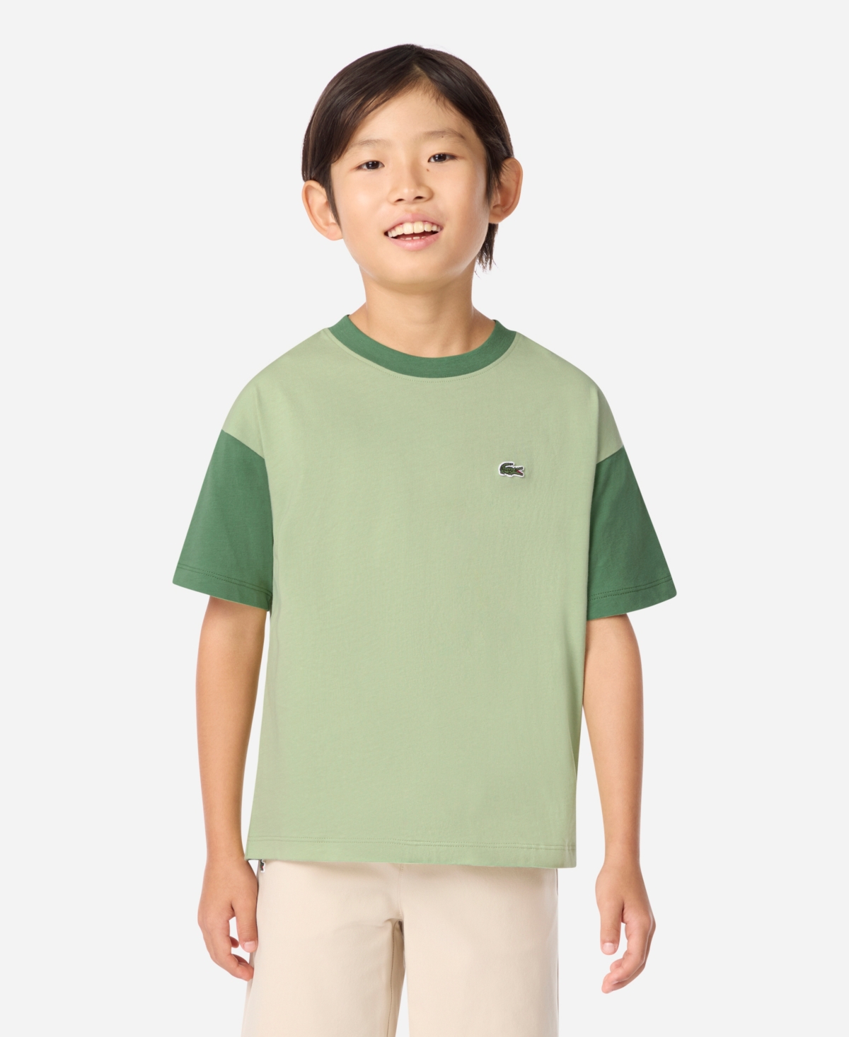 Click here for Lacoste Boys 10-16 Crewneck T-Shirt - Green prices