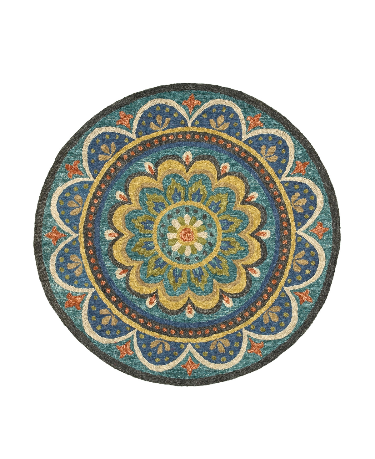 Click here for Lr Home Radiance Rdc-026 4 x 4 Round Area Rug - Bl... prices