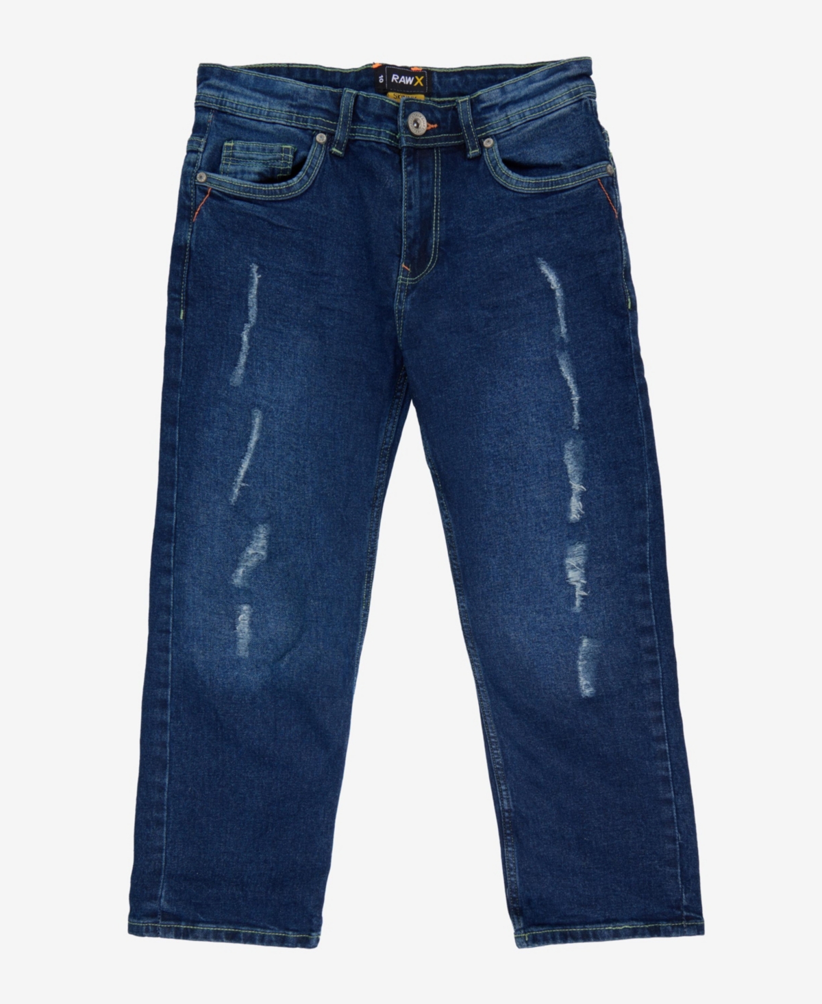 Click here for Raw X Big Boys Distressed Neon Stitch Jeans - Indi... prices