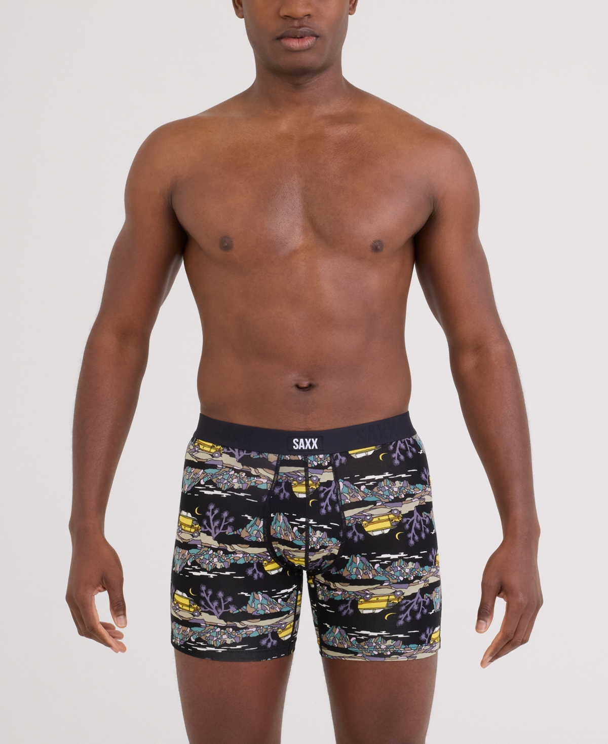 Click here for Saxx Mens Vibe Xtra Soft Comfort Boxer Brief - Bla... prices