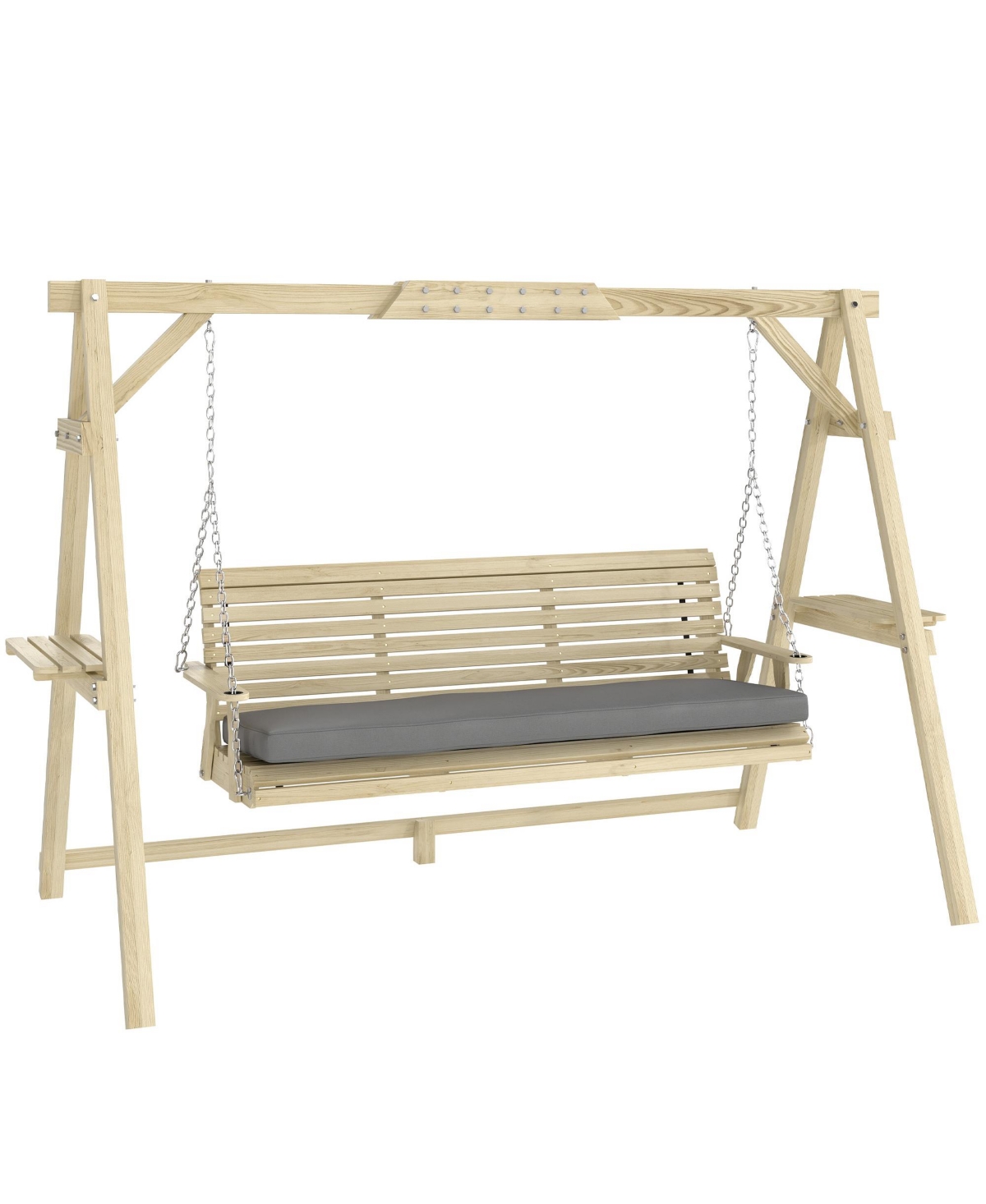 Click here for Outsunny 3 Seat Porch Swing with Cushion and Side... prices