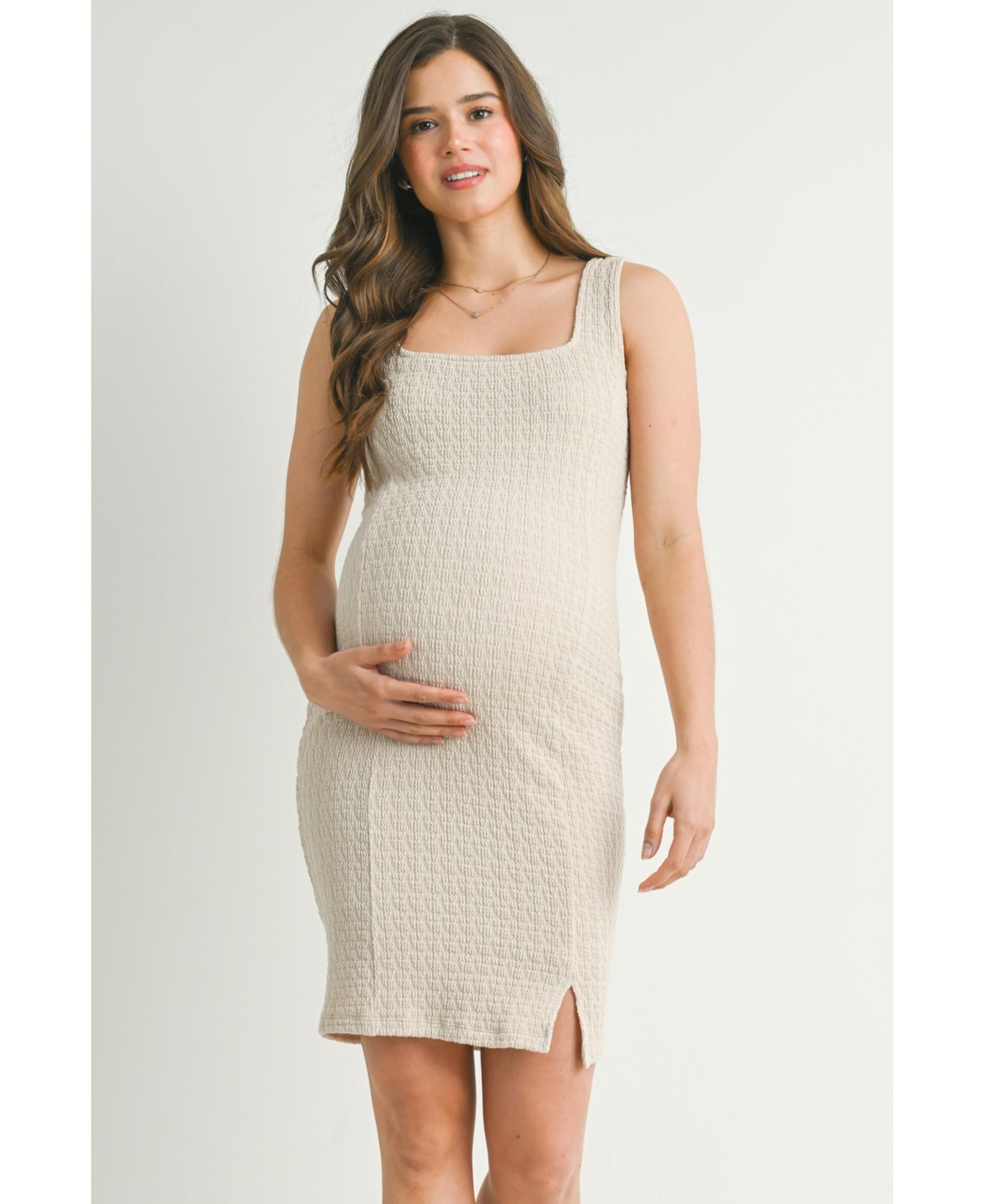 Click here for Hello Miz Womens Maternity Bodycon Jacquard Sleeve... prices