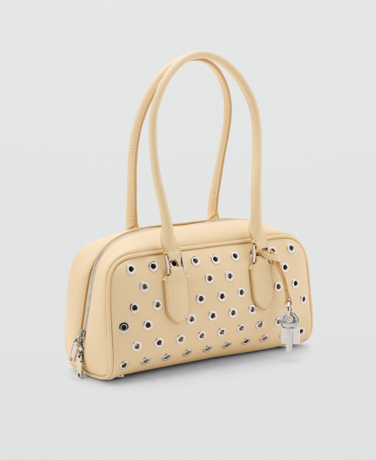 Click here for Mango Womens Eyelets Bowling Bag - Vanilla prices