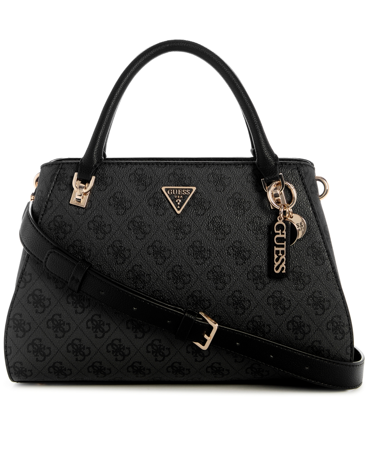 Click here for Guess Noelle Ii Luxury Medium Satchel Bag - Coal L... prices