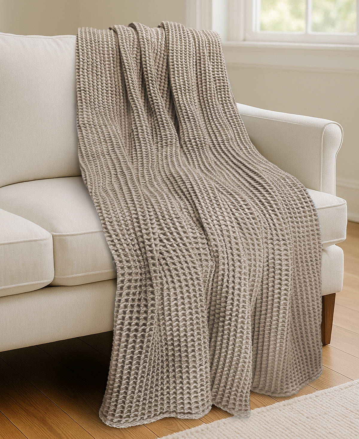 Click here for Levtex Home Waffle Textured Throw  50 x 60 - Taupe prices