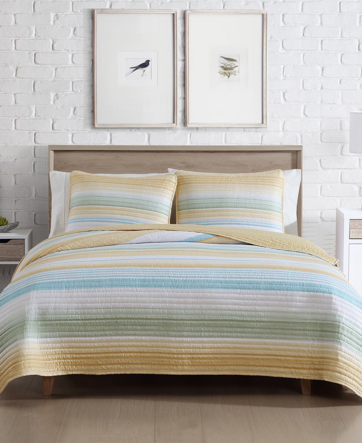 Click here for Beatrice Home Fashions Coralinn Stripe 3-Pc. Quilt... prices