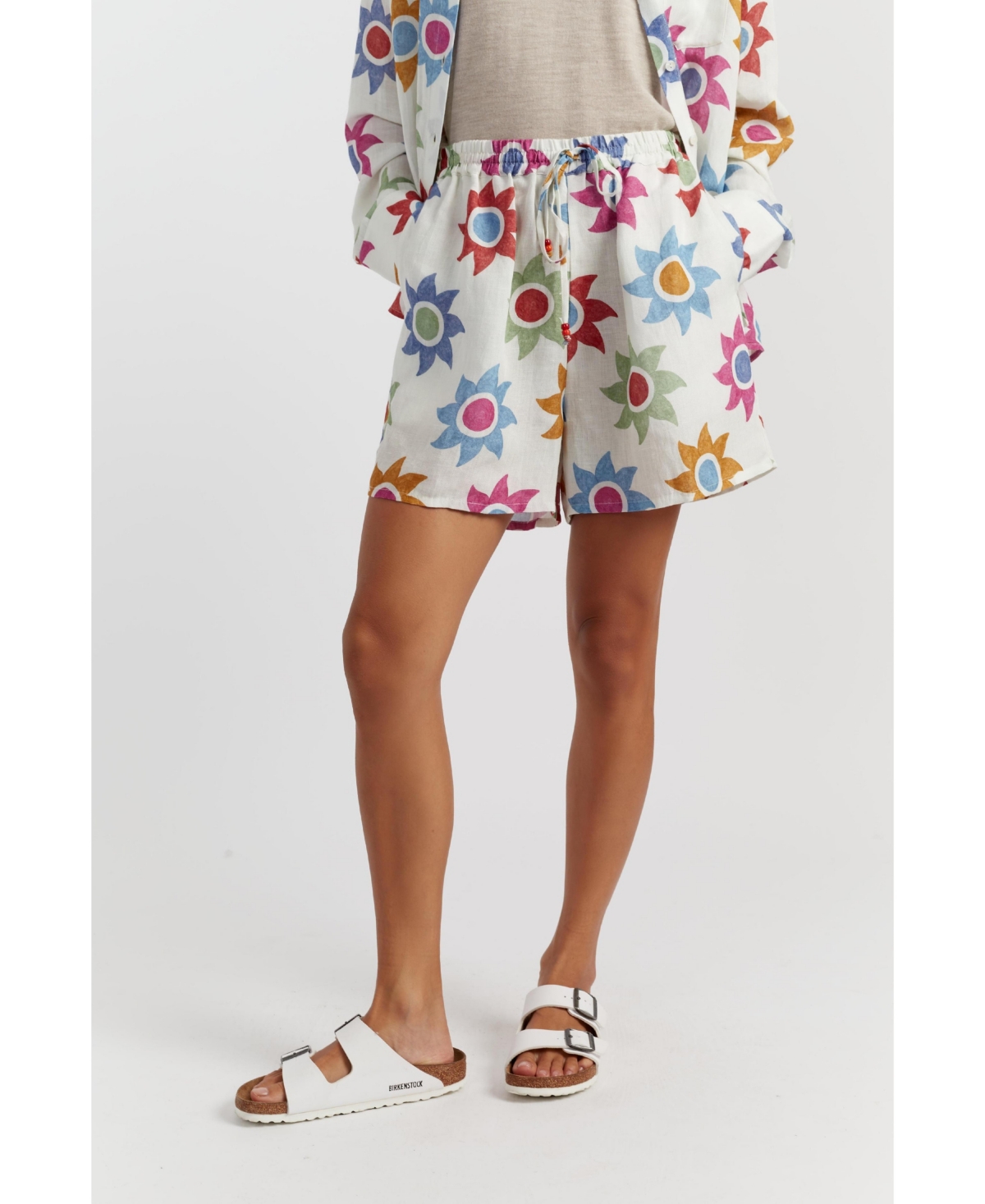 Click here for Chinti & Parker Womens Cotton Sol Shorts - Cream/m... prices