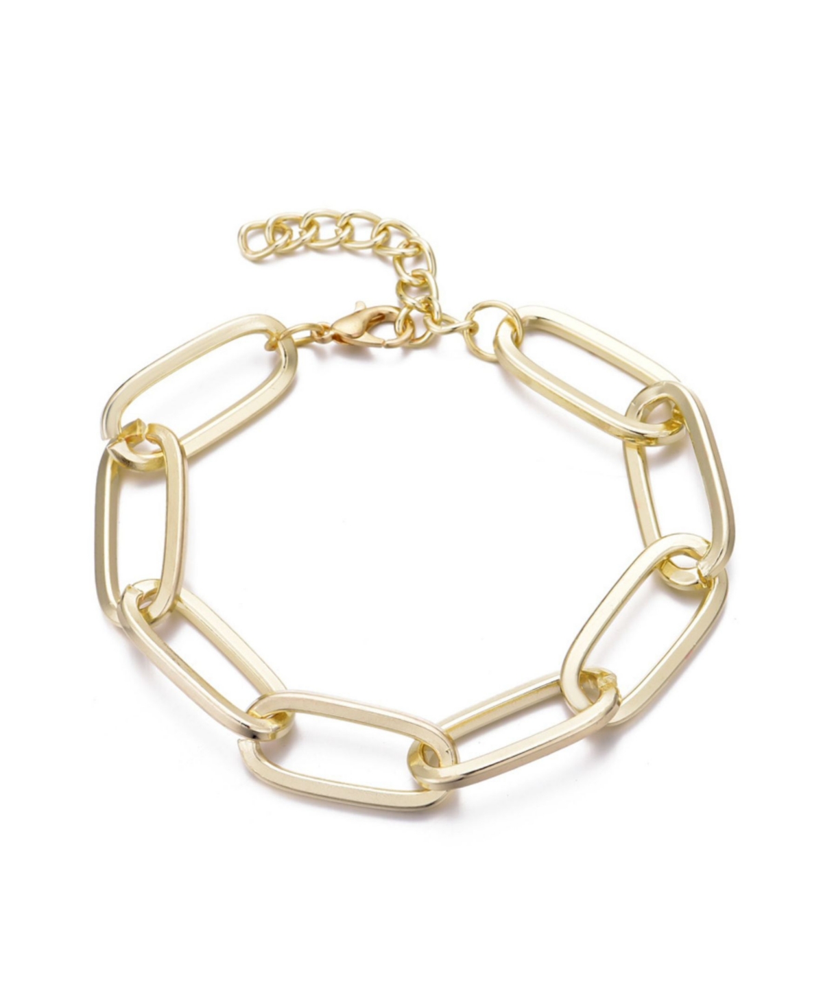 Click here for Adornia Gold Chunky Paperclip Chain Bracelet - Gol... prices