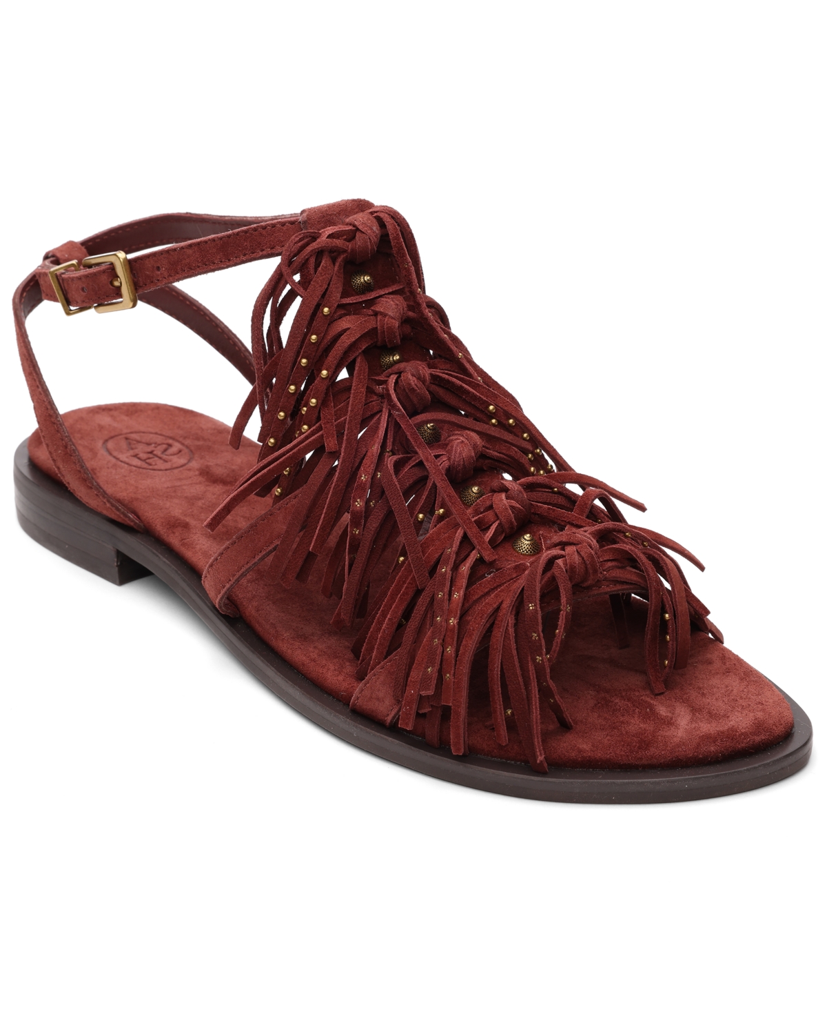 Click here for Ash Womens Panic Round Toe Flat Sandals - Marsala prices
