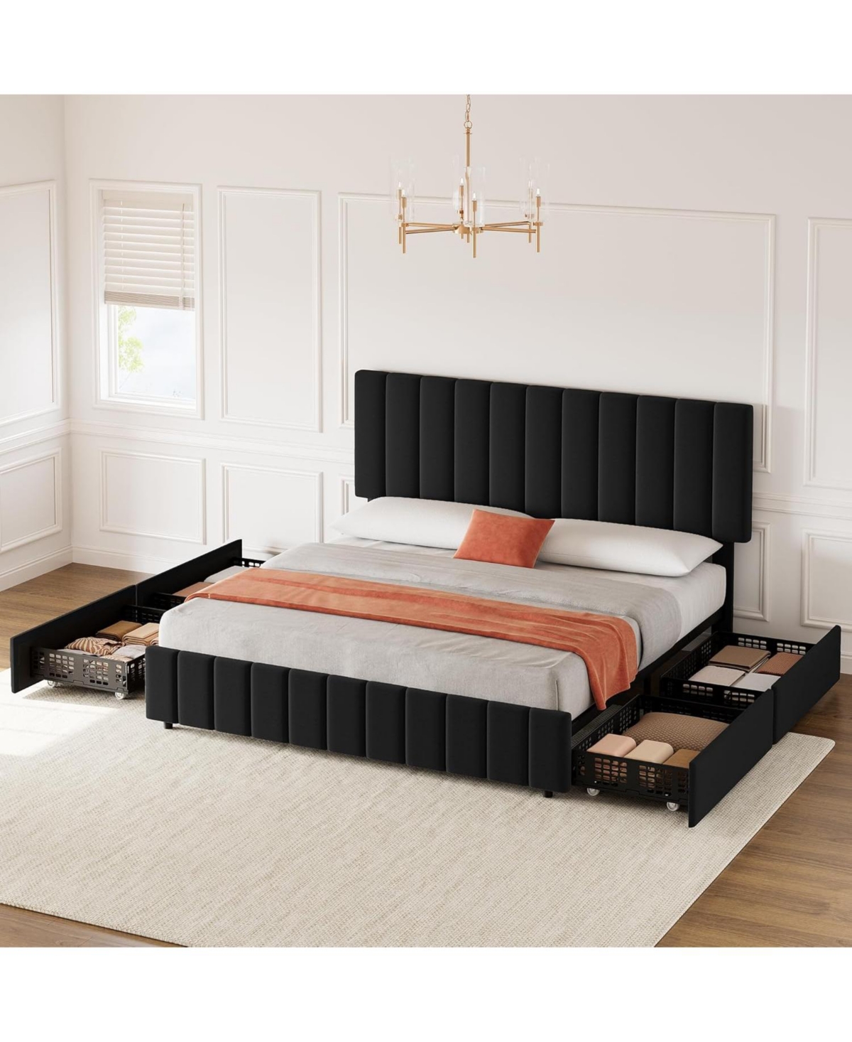 Click here for gaomon Queen Linen Upholstered Platform Bed Frame... prices