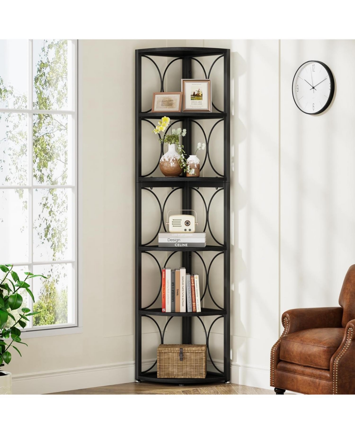 Click here for Tribesigns 67 inch Tall Corner Shelf  6 Tier Rusti... prices