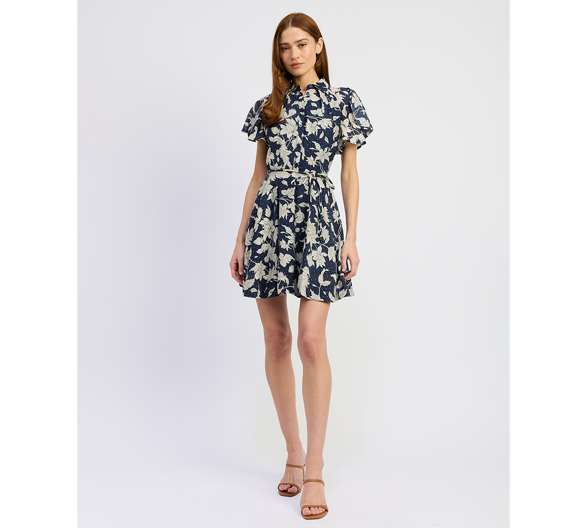 Click here for En Saison Womens Madeline Collared Mini Dress - Na... prices