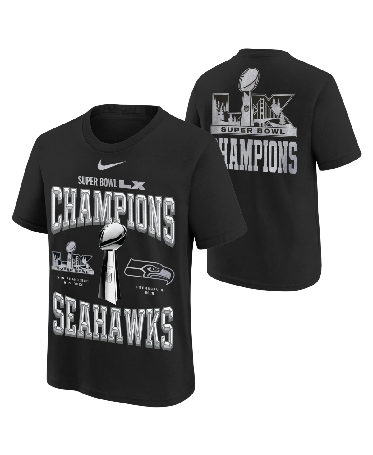 Click here for Nike Big Boys and Girls Black Seattle Seahawks Sup... prices