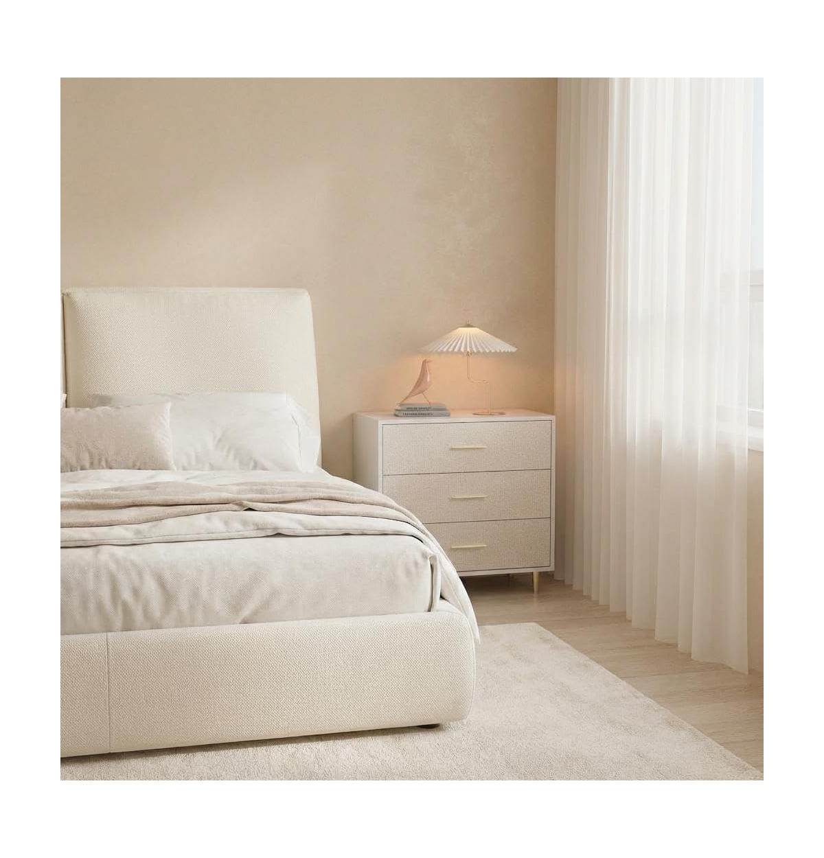 Click here for gaomon White Dresser with Handles 3-Drawer Wooden... prices