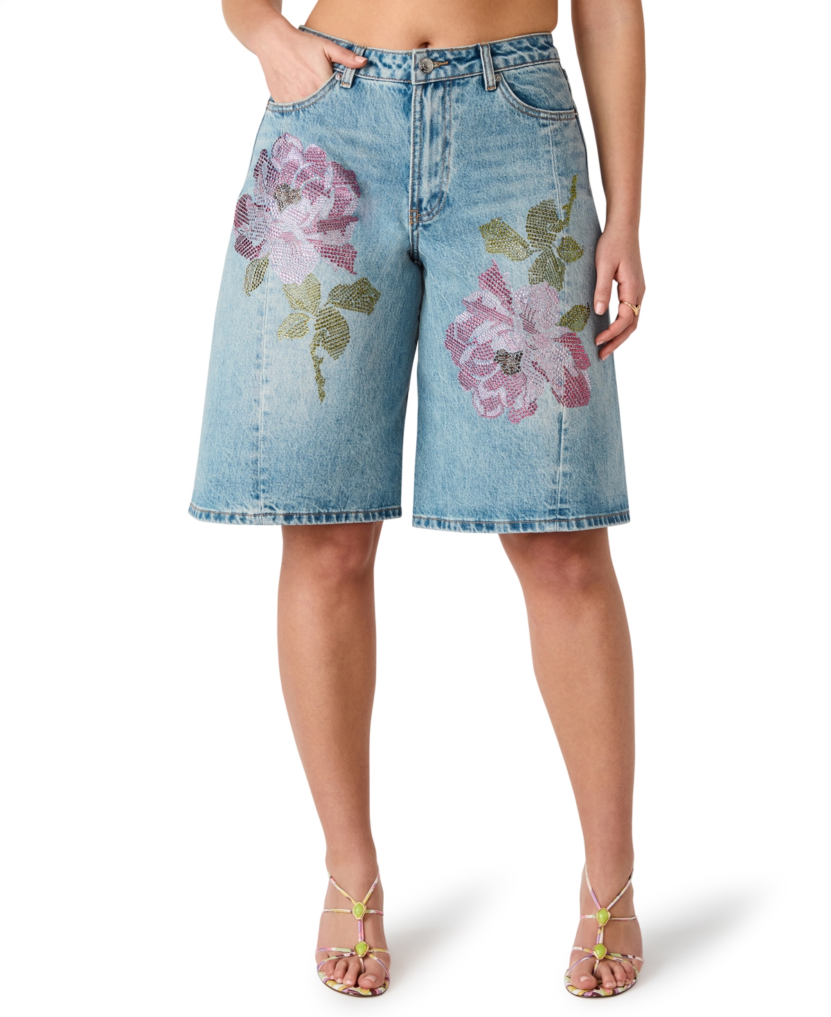 Steve Madden Womens Kesha Wide Fit Shorts - Santa Monica Wash